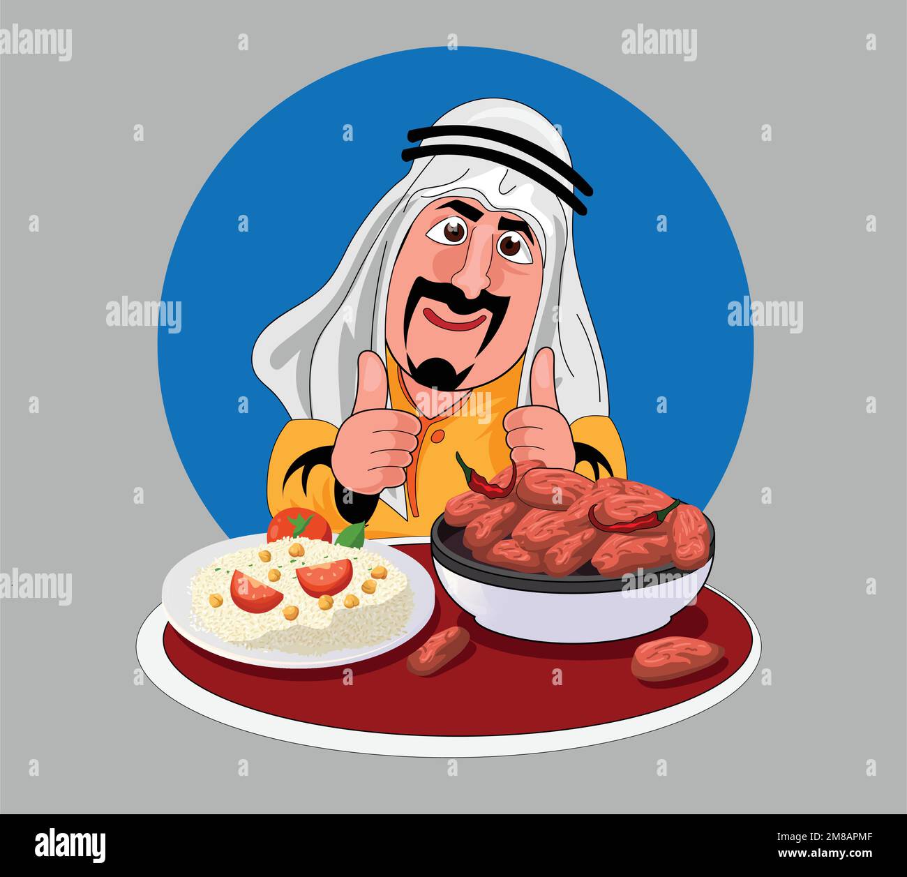 Happy arab man showing Stock Vector Images - Alamy