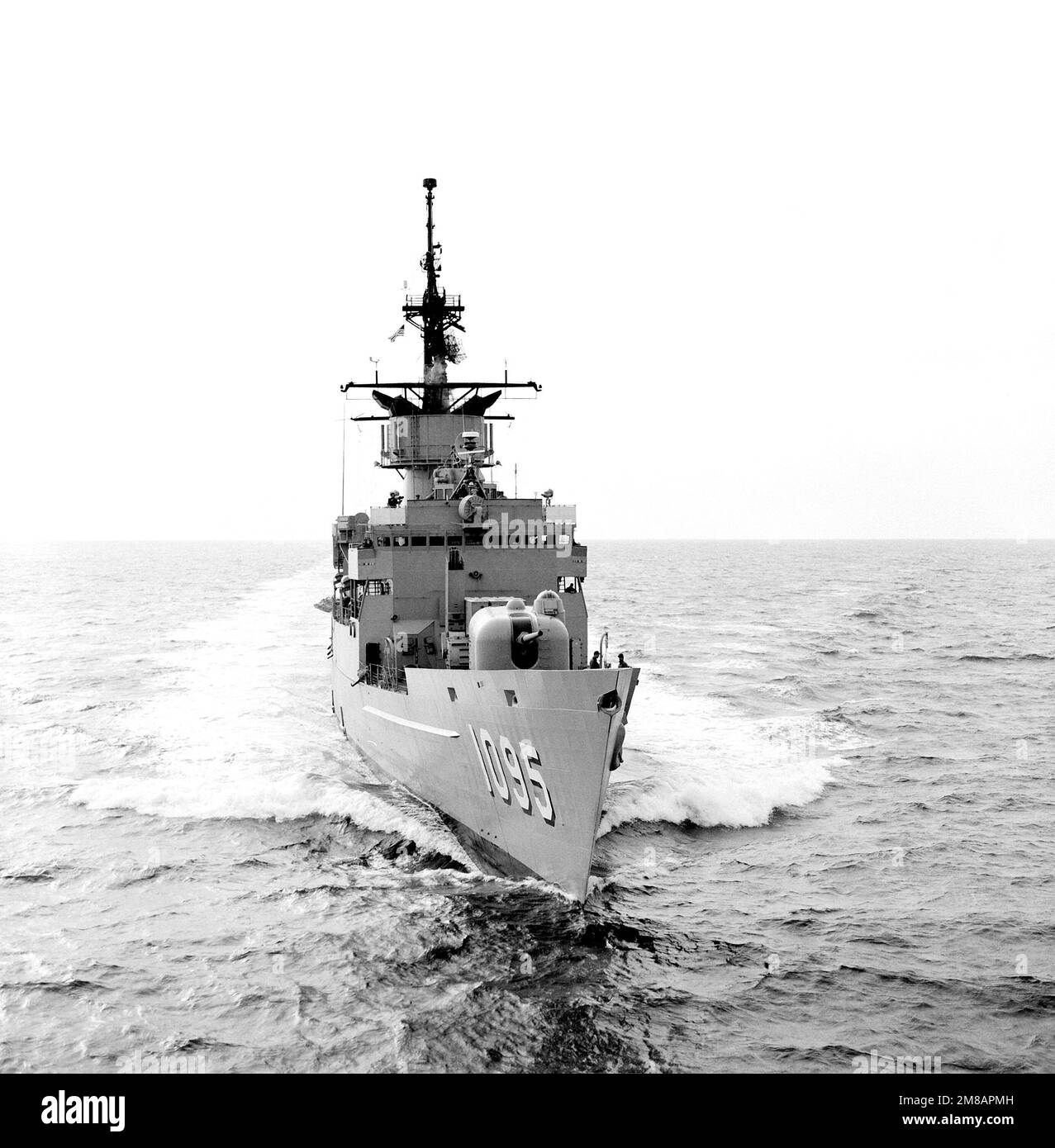 A bow view of the frigate USS TRUETT (FF-1095) underway. Country ...