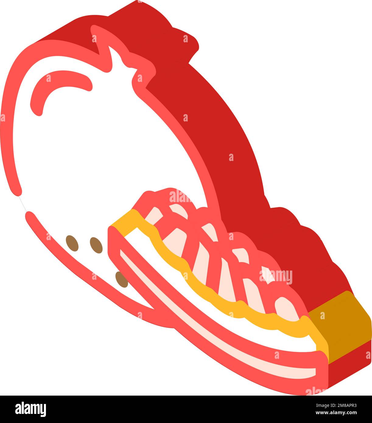 whole cut pomegranate isometric icon vector illustration Stock Vector ...