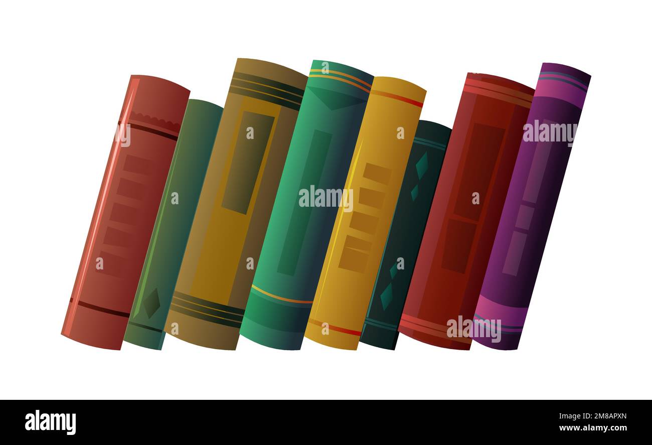 Books on shelf. Great collection for reading. Library or bookstore ...