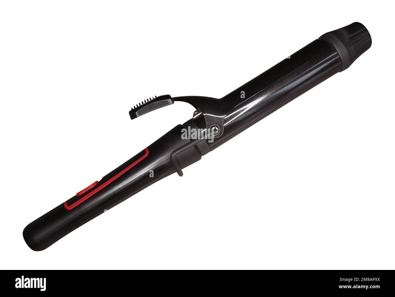 Electric curling iron isolated on white. Clipping Path included Stock ...