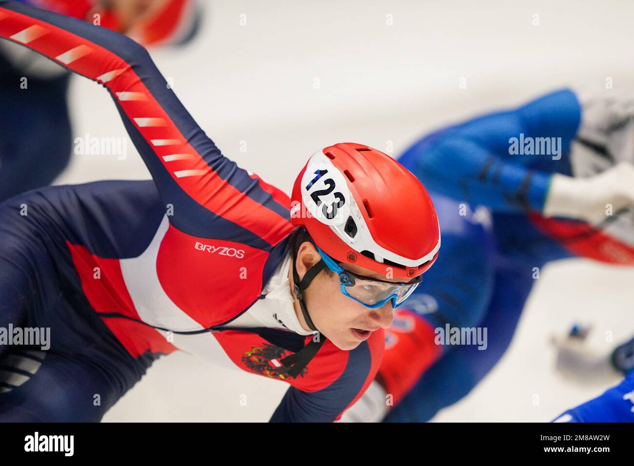 GDANSK, POLAND - JANUARY 13: Tobias Wolf of Austria competing on the ...