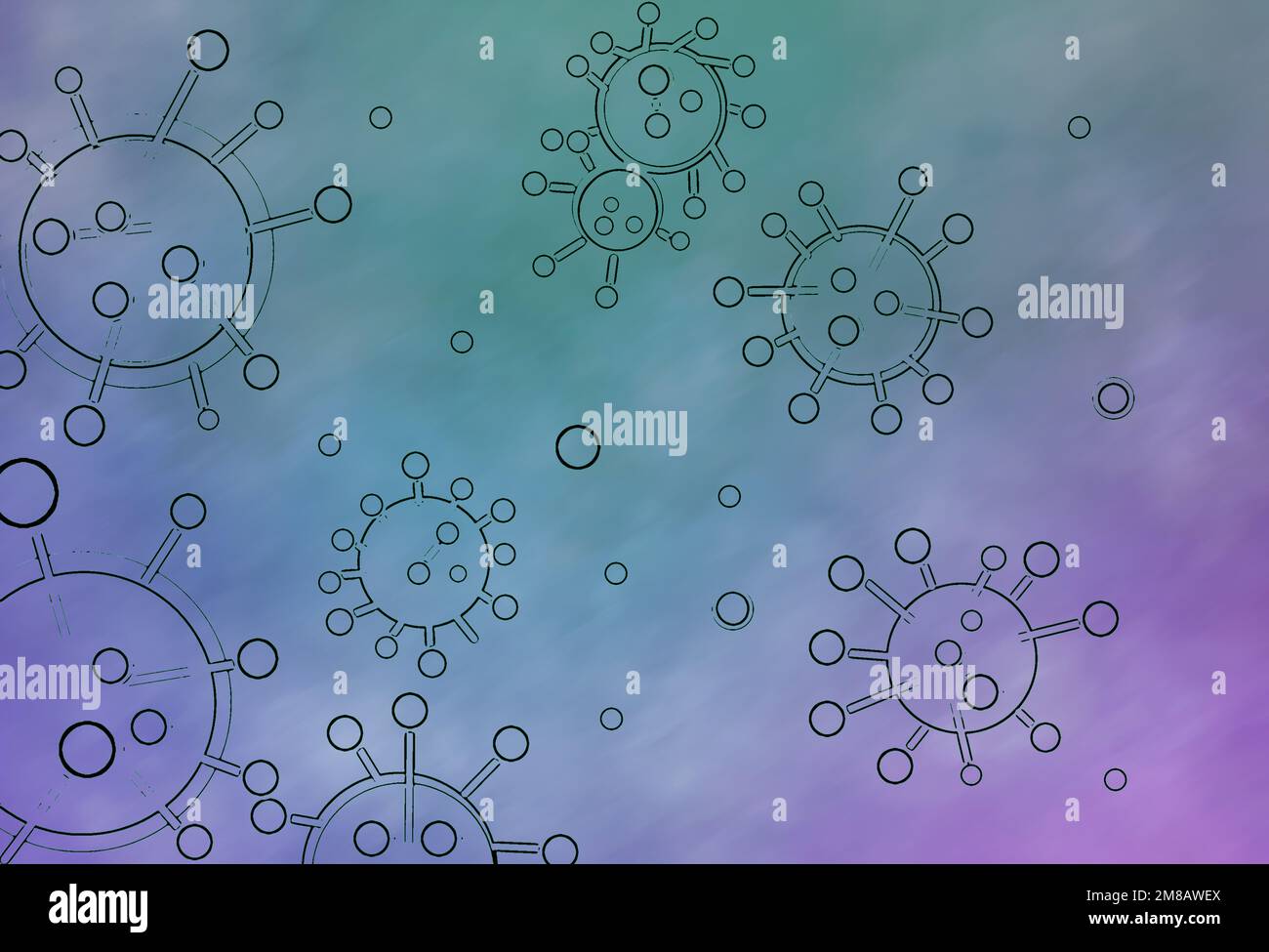 Virus, Viren, Symbole, Grafik, Corona Stock Photo - Alamy