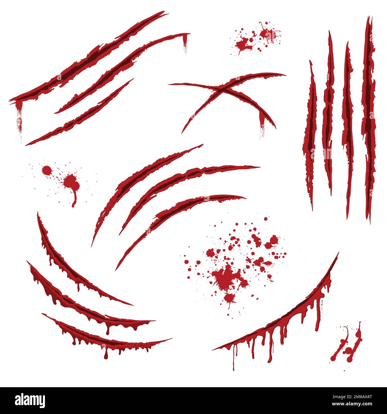 Scratched claw blood wounds background Stock Vector Image & Art - Alamy