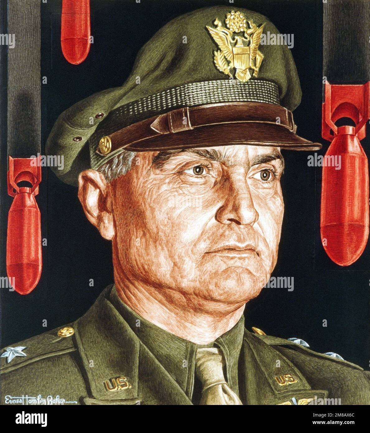Artwork: "General Ira C. Eaker". Artist: Ernest Hamlin Baker. U.S. Air ...