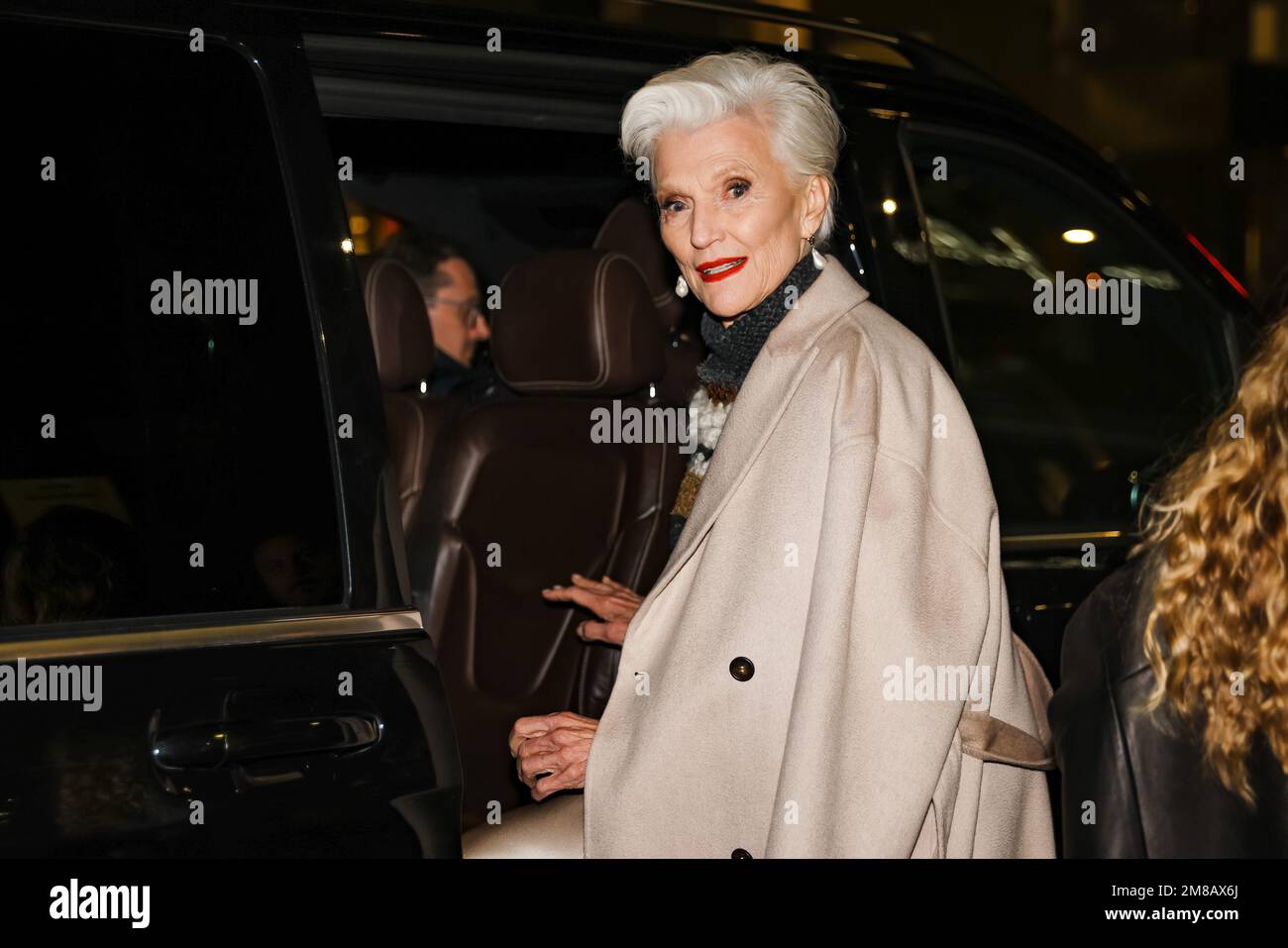 Milan, Italy. 12th Jan, 2023. Model and dietitian Maye Musk is seen on ...