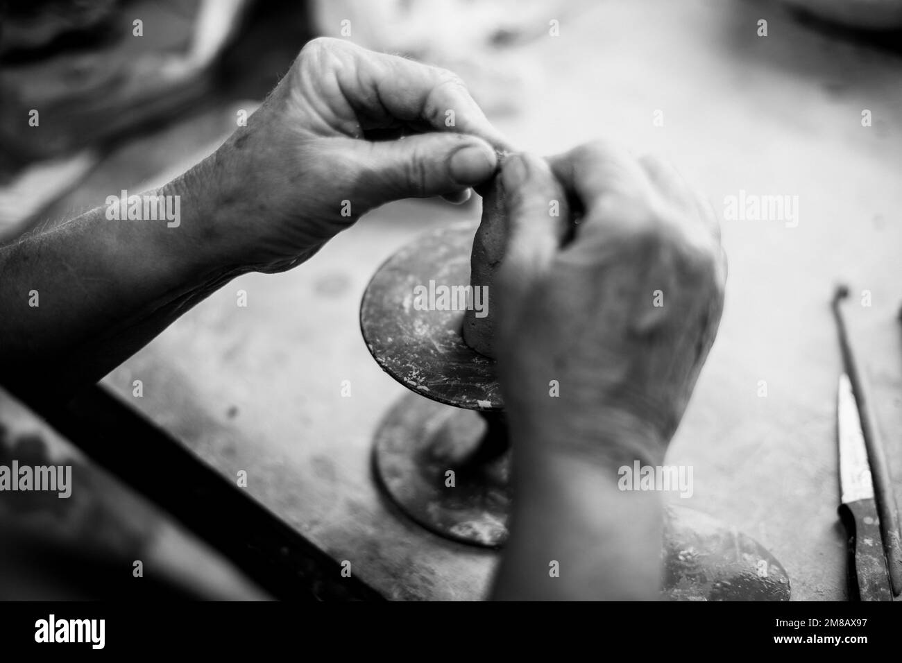 clay figures making artwork Stock Photo - Alamy