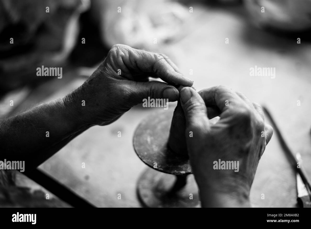 clay figures making artwork Stock Photo - Alamy
