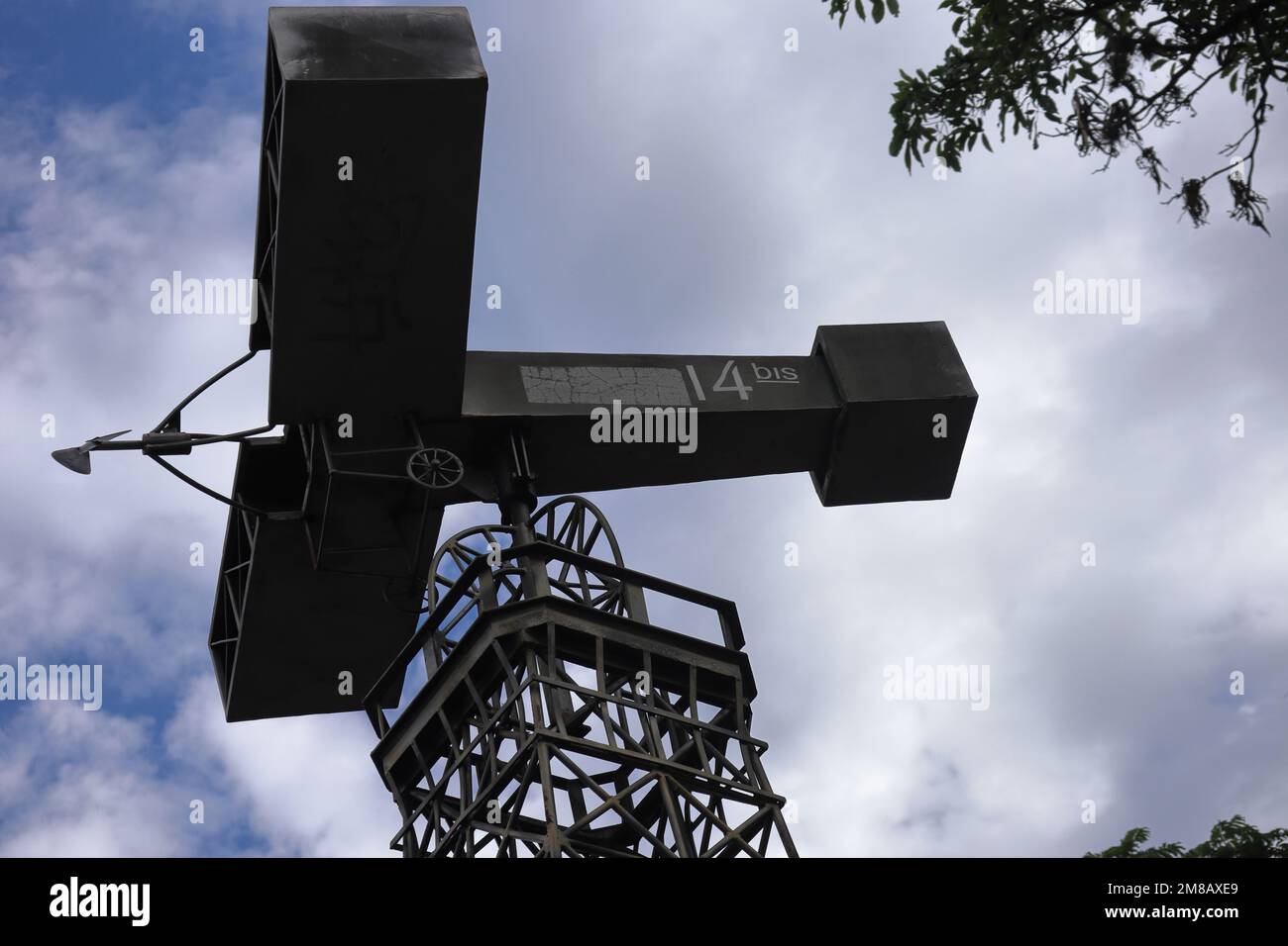 Taubate, Sao Paulo, Brasil: january, 02, 2023, 14 Bis plane monument at ...