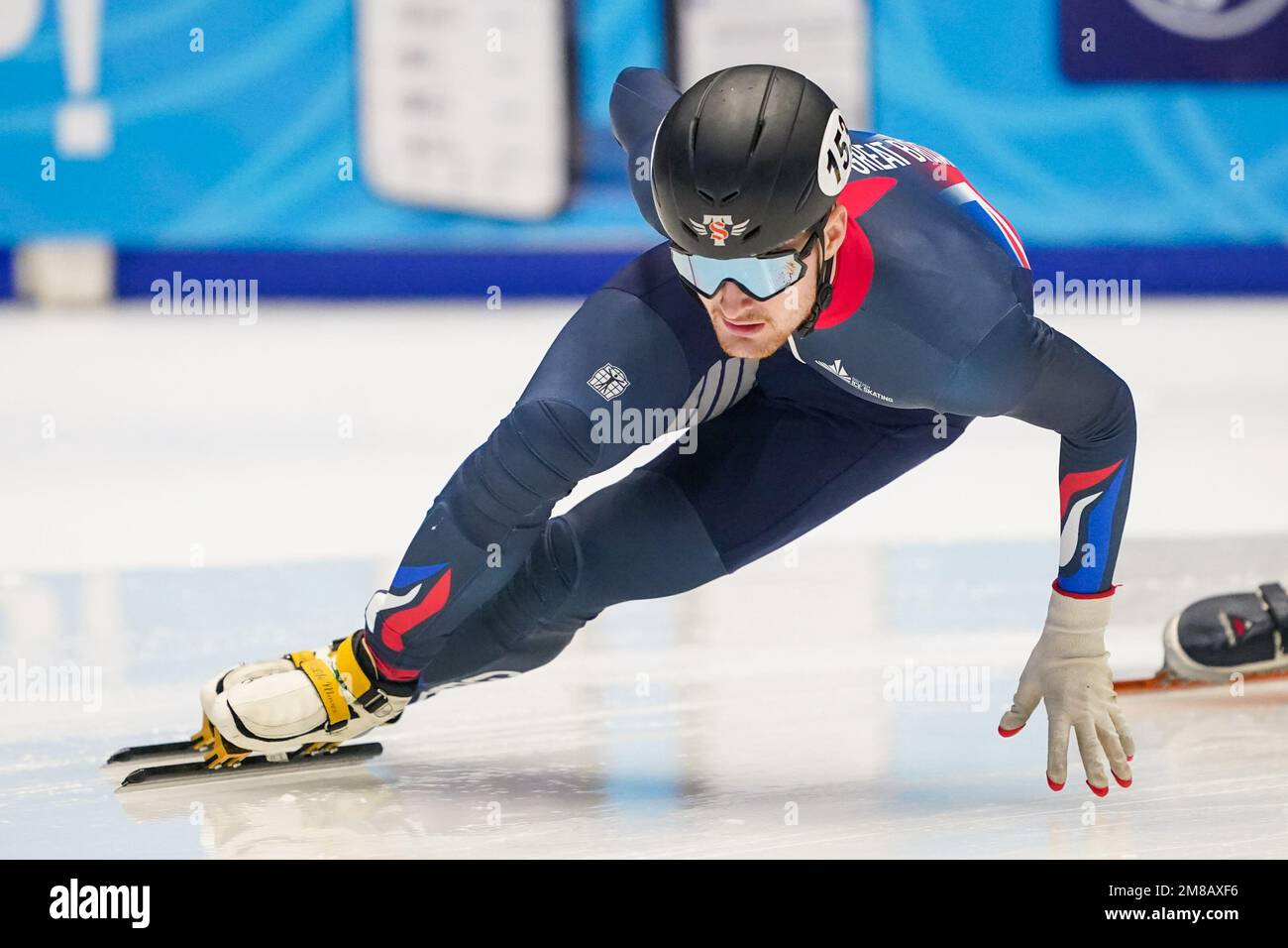 GDANSK, POLAND - JANUARY 13: Peter Riches of Great Britain competing on ...
