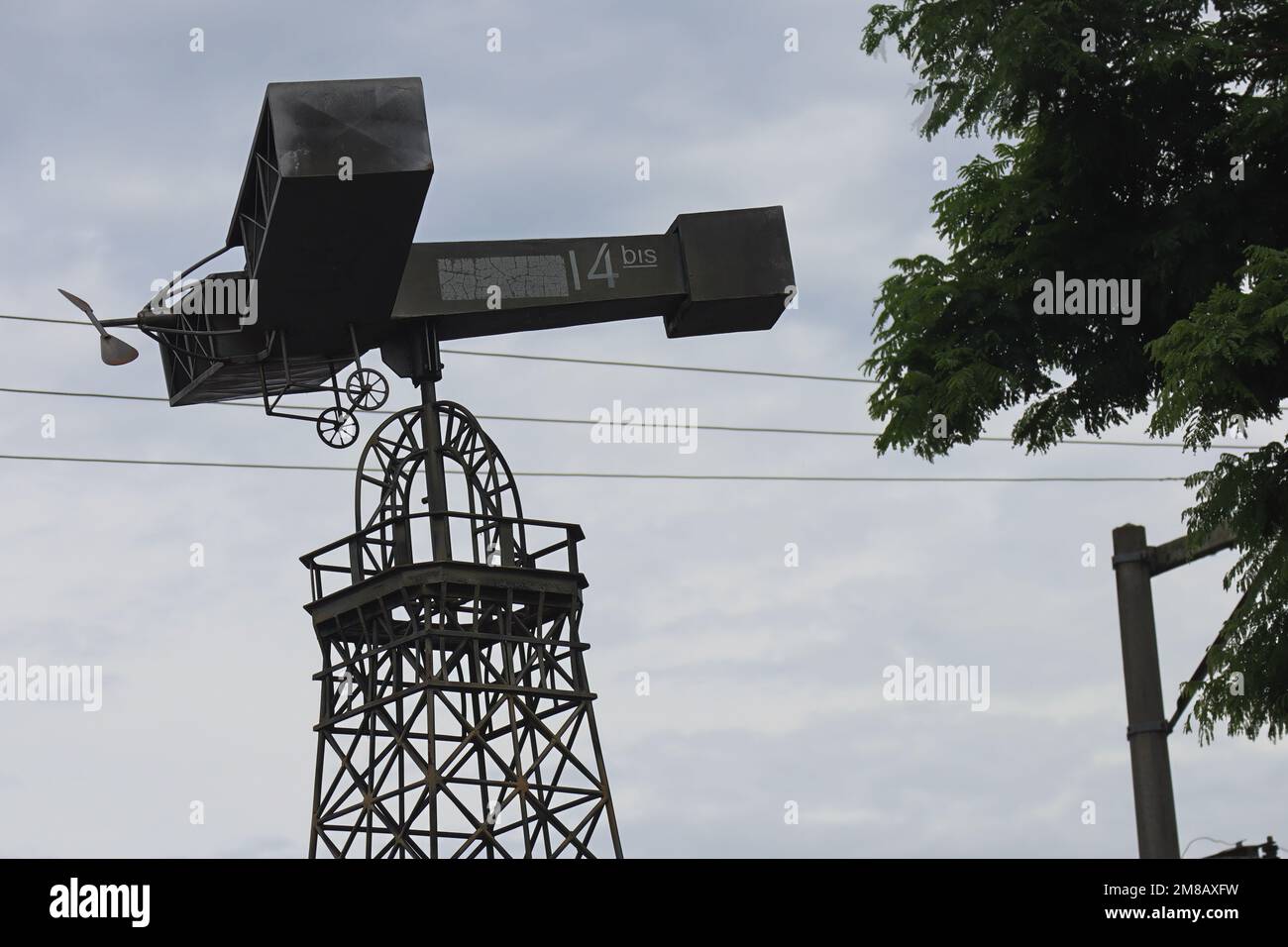 Taubate, Sao Paulo, Brasil: january, 02, 2023, 14 Bis plane monument at ...
