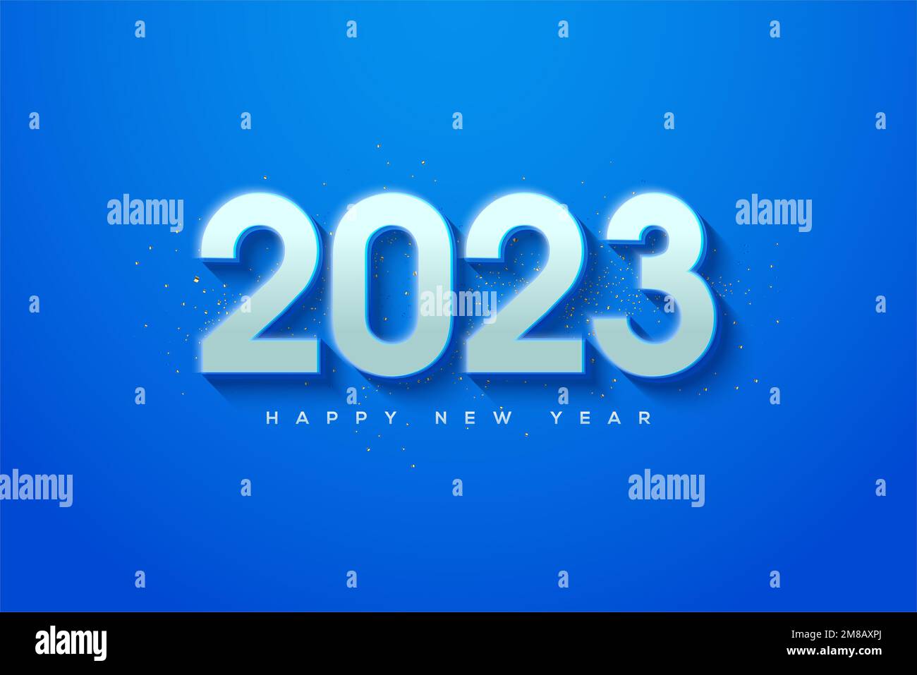 A new year 2023 on a blue background Stock Photo - Alamy