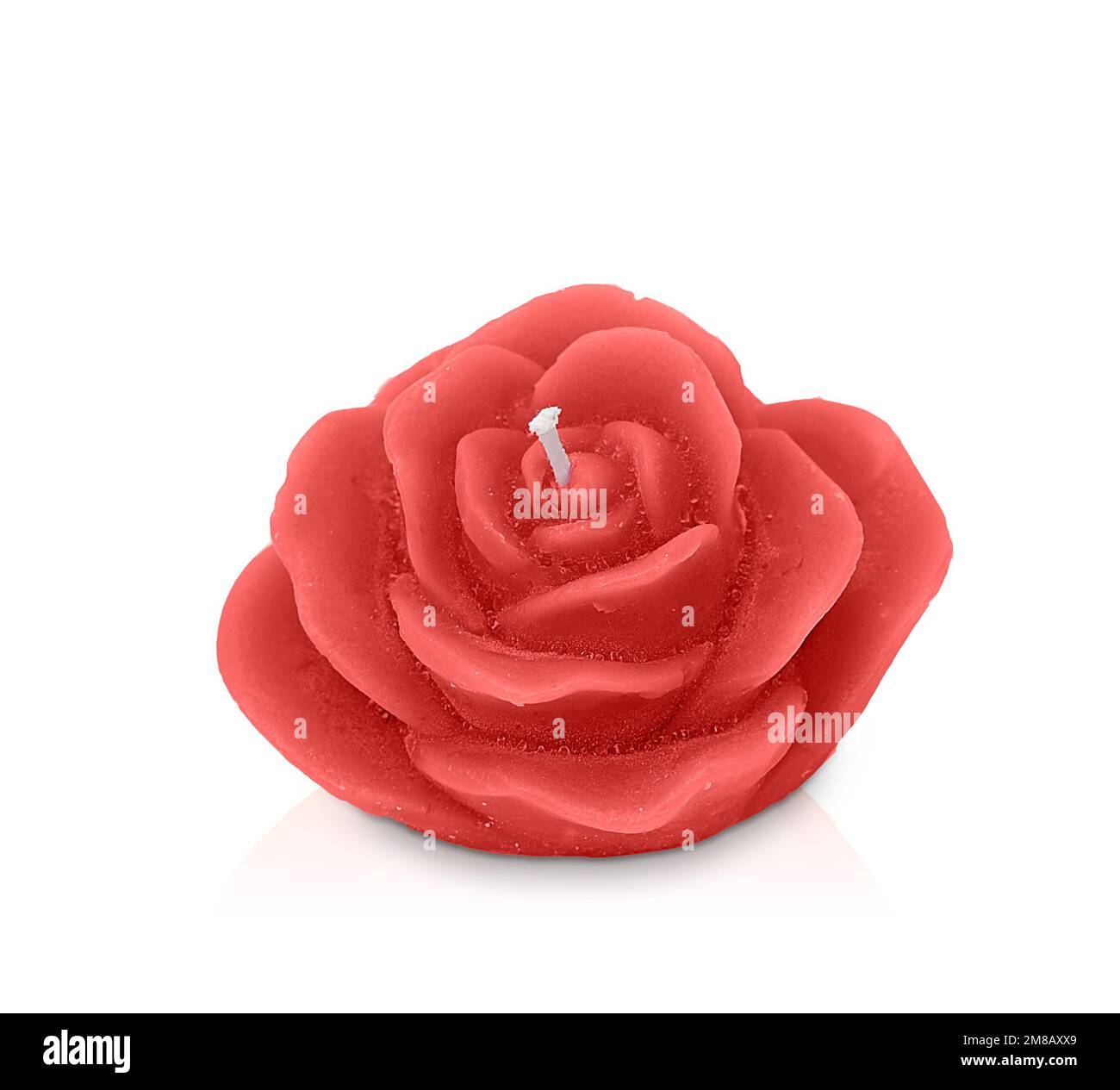 Scented candle of various colors isolated on white background in the ...