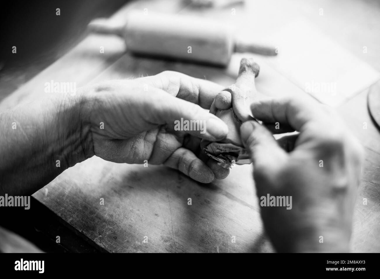 clay figures making artwork Stock Photo - Alamy