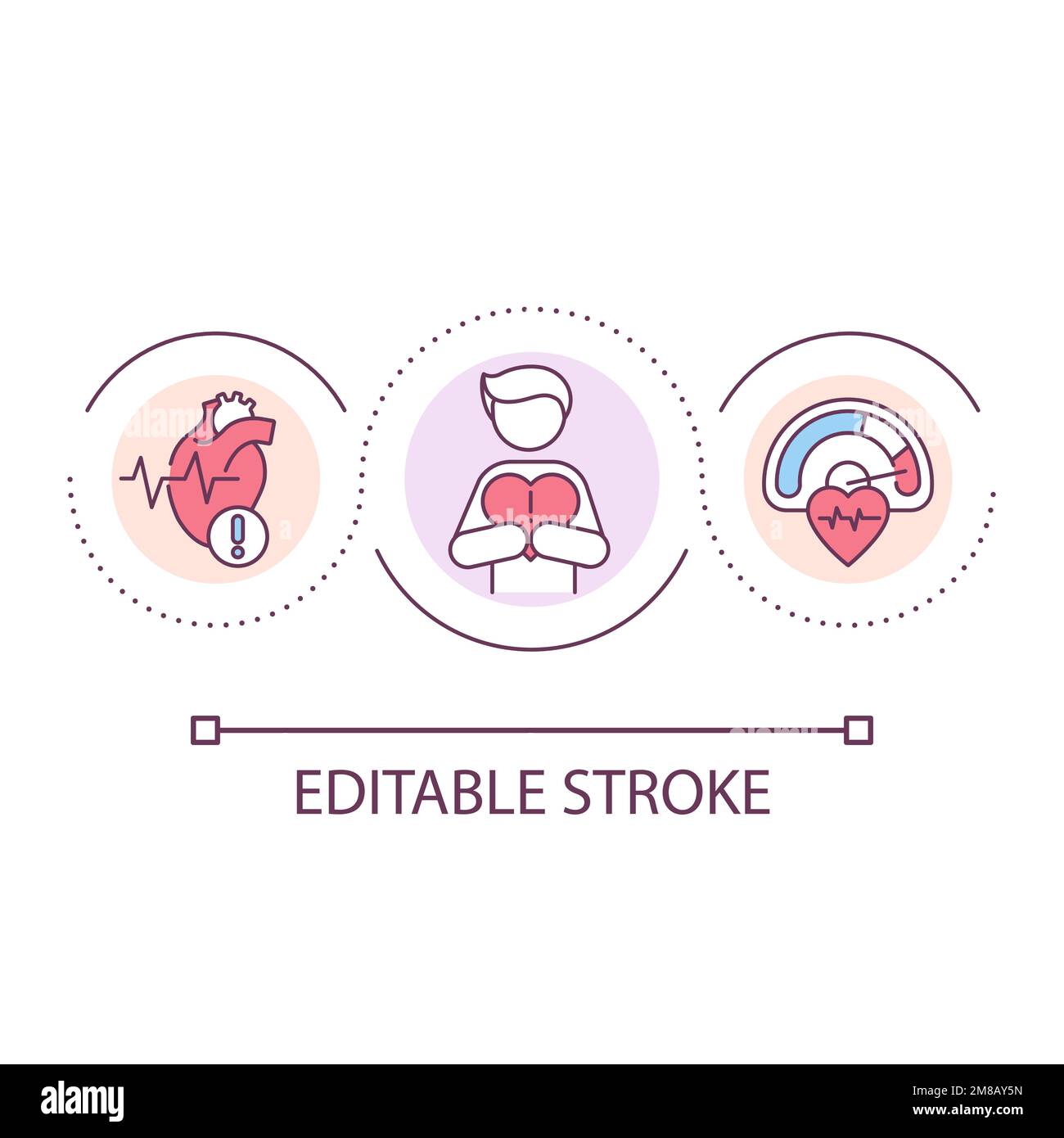 Heart diseases loop concept icon Stock Vector Image & Art - Alamy