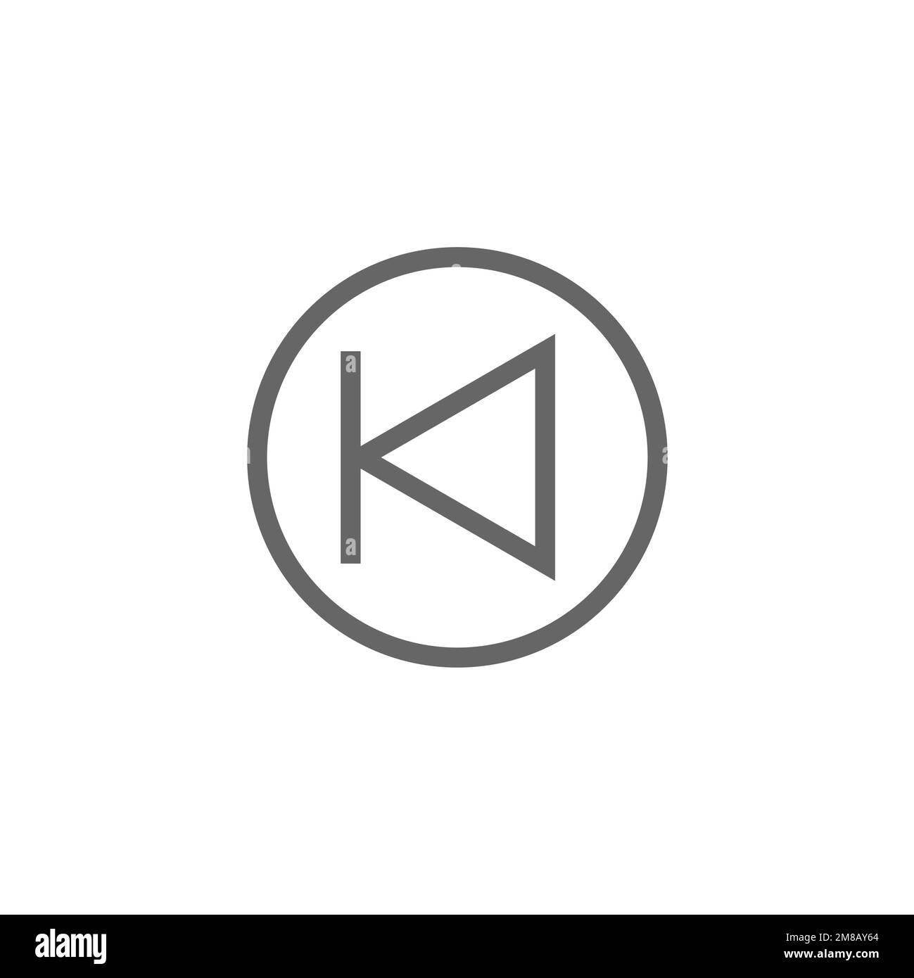 Jump back icon in flat style, vector illustration Stock Vector Image ...