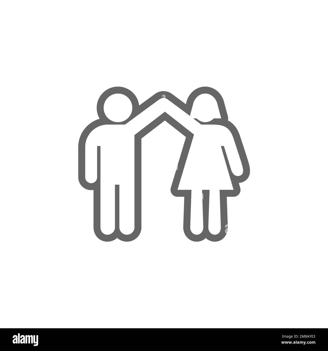 Couple icon, graphic resource template, vector illustration Stock ...