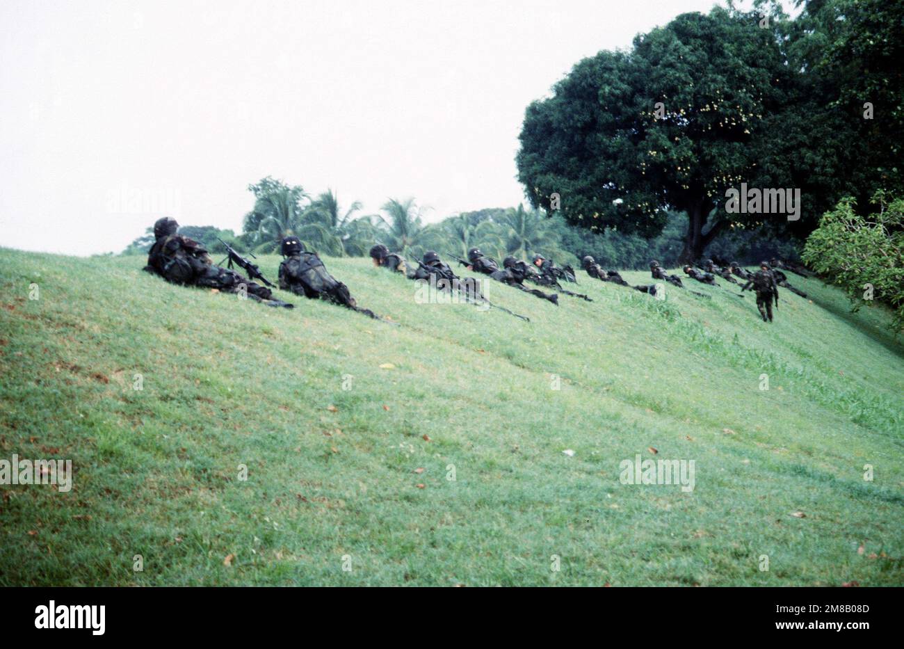 Soldiers from 1ST Battalion, 508th Infantry (Airborne), deploy along ...