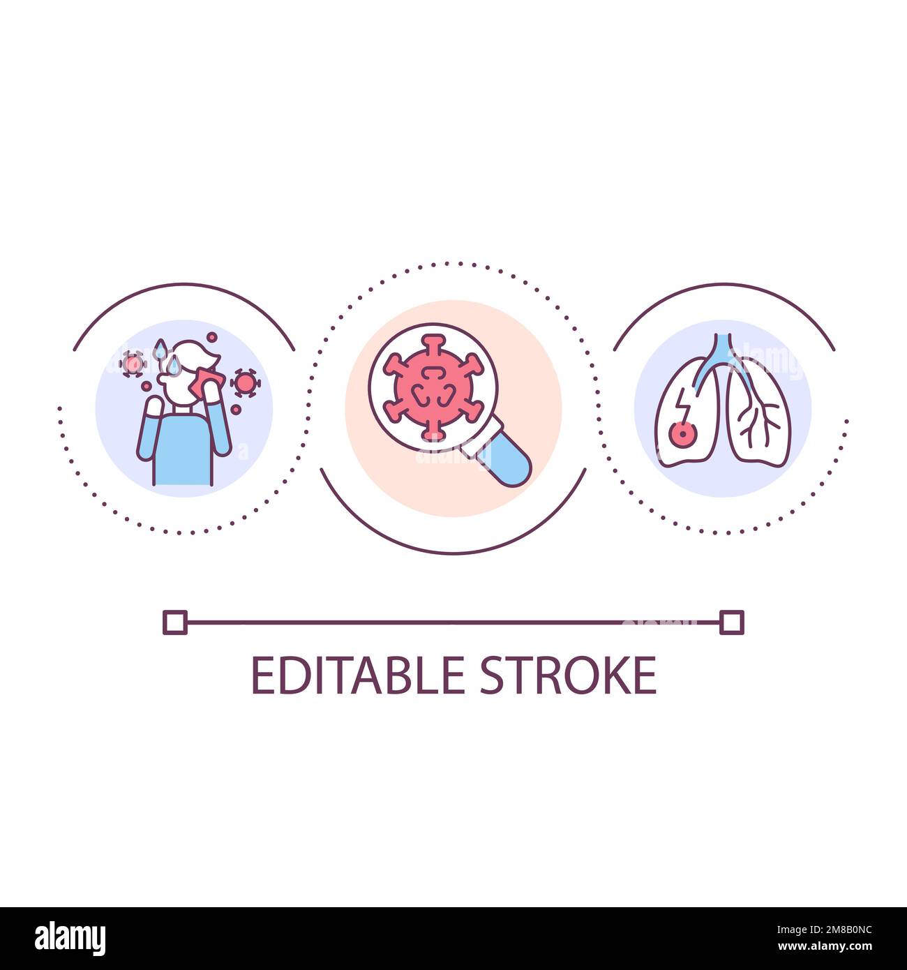 Respiratory tract infection loop concept icon Stock Vector Image & Art ...