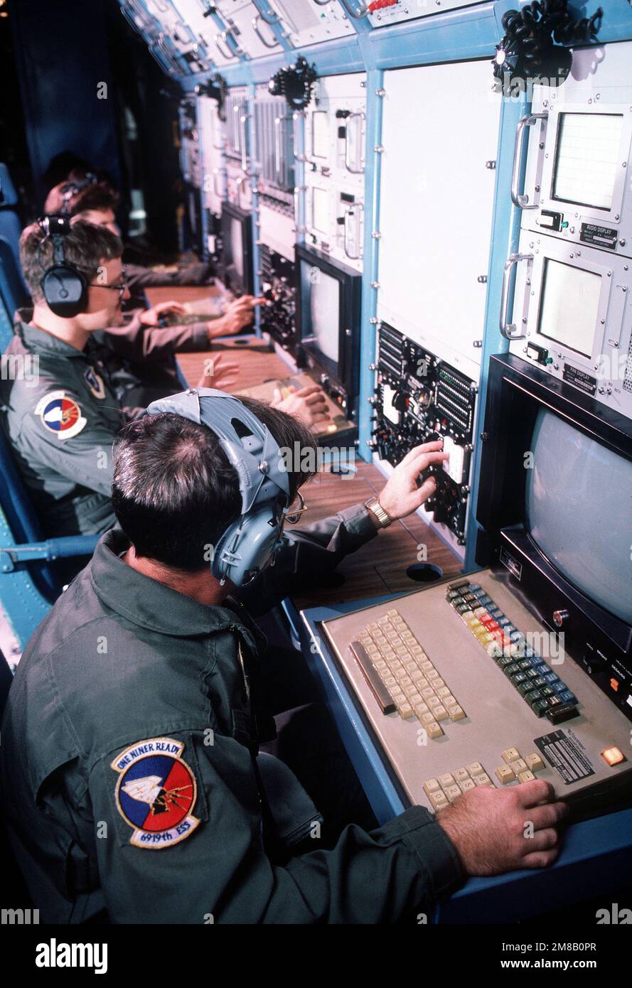 Members of the 6919th Electronic Security Squadron determine targets to ...