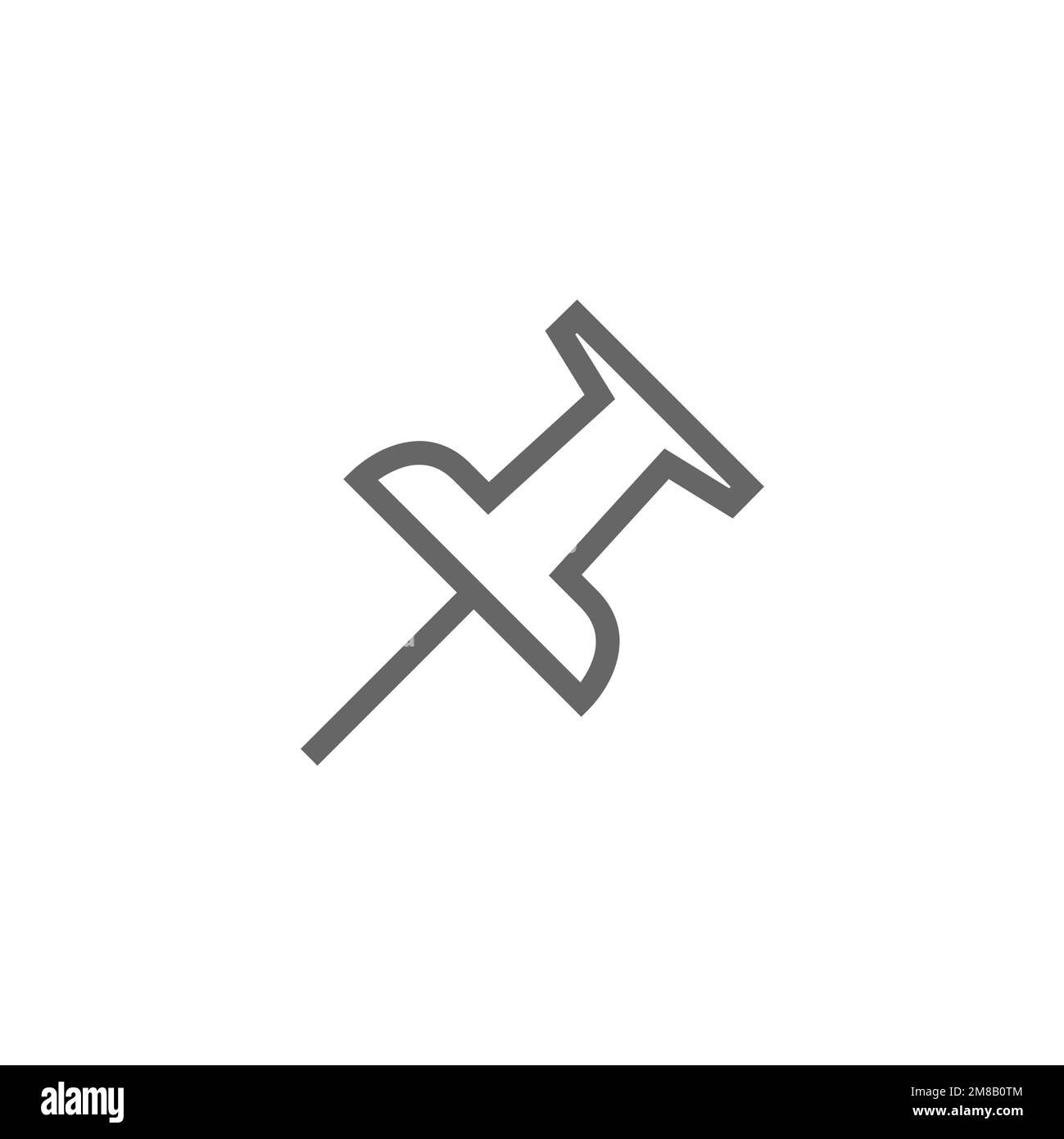 Pushpin icon in flat style, vector illustration Stock Vector Image & Art - Alamy