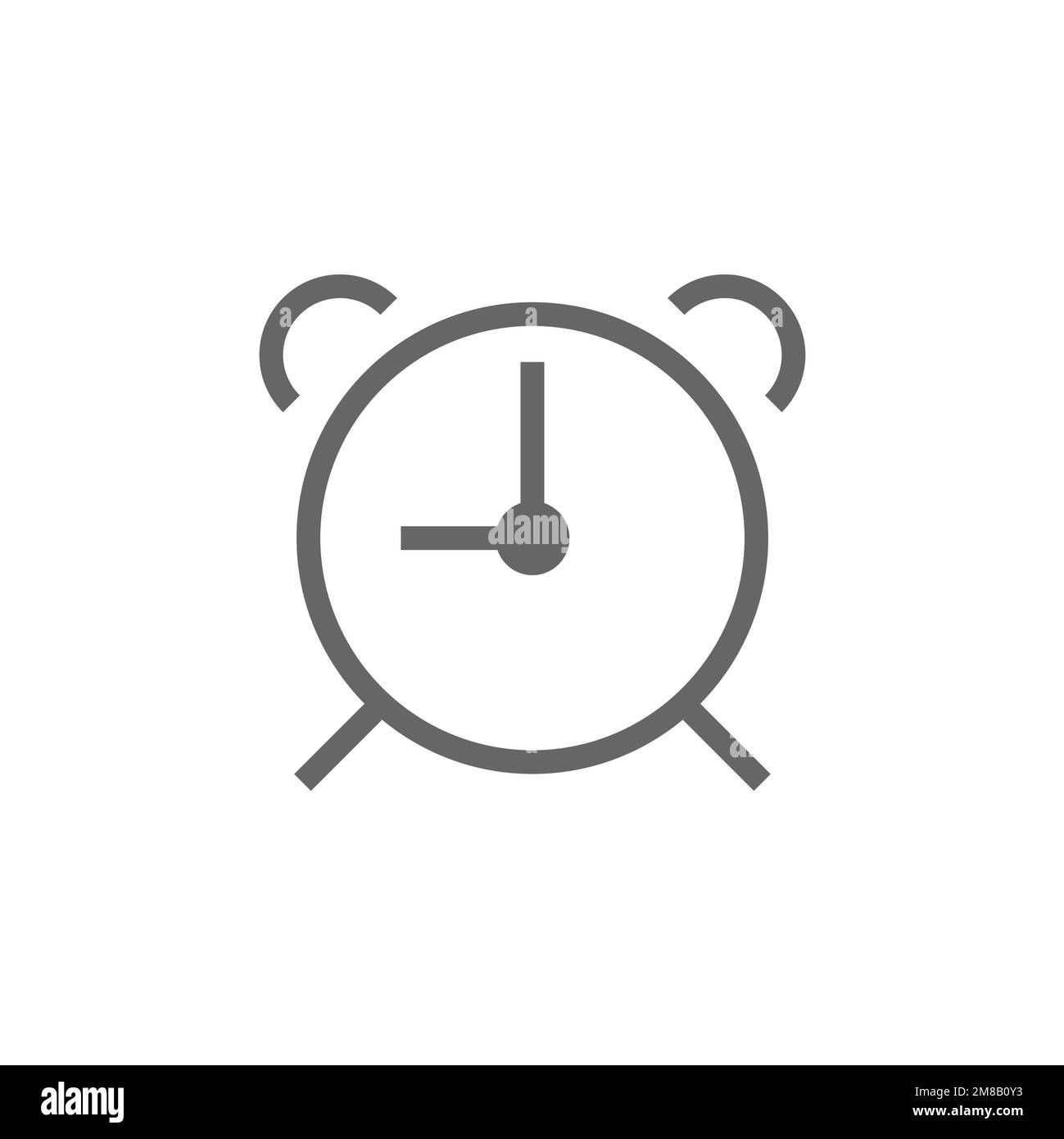 Alarm clock icon in flat style, vector illustration Stock Vector Image ...