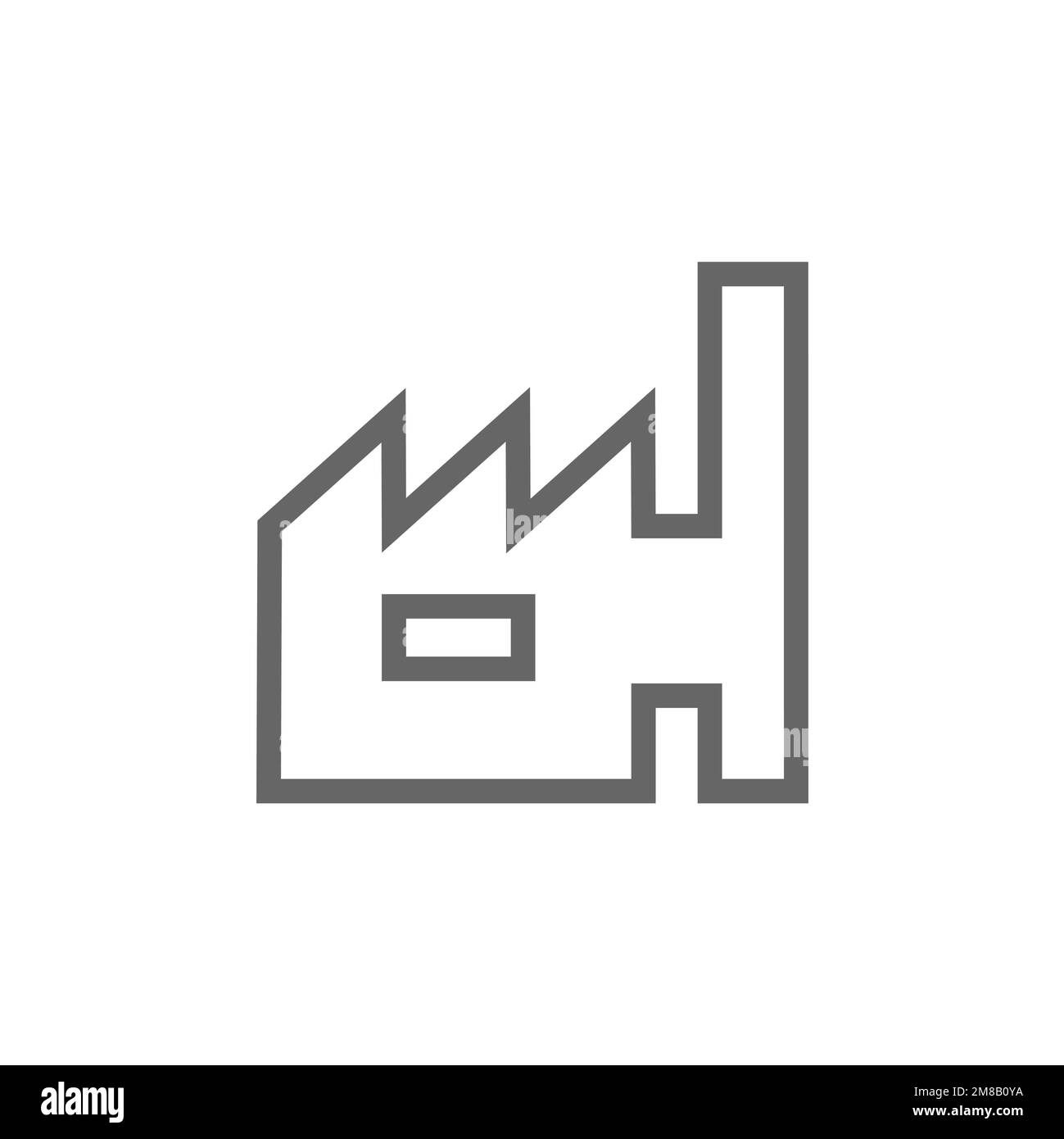 Factory icon in flat style, vector illustration Stock Vector Image ...