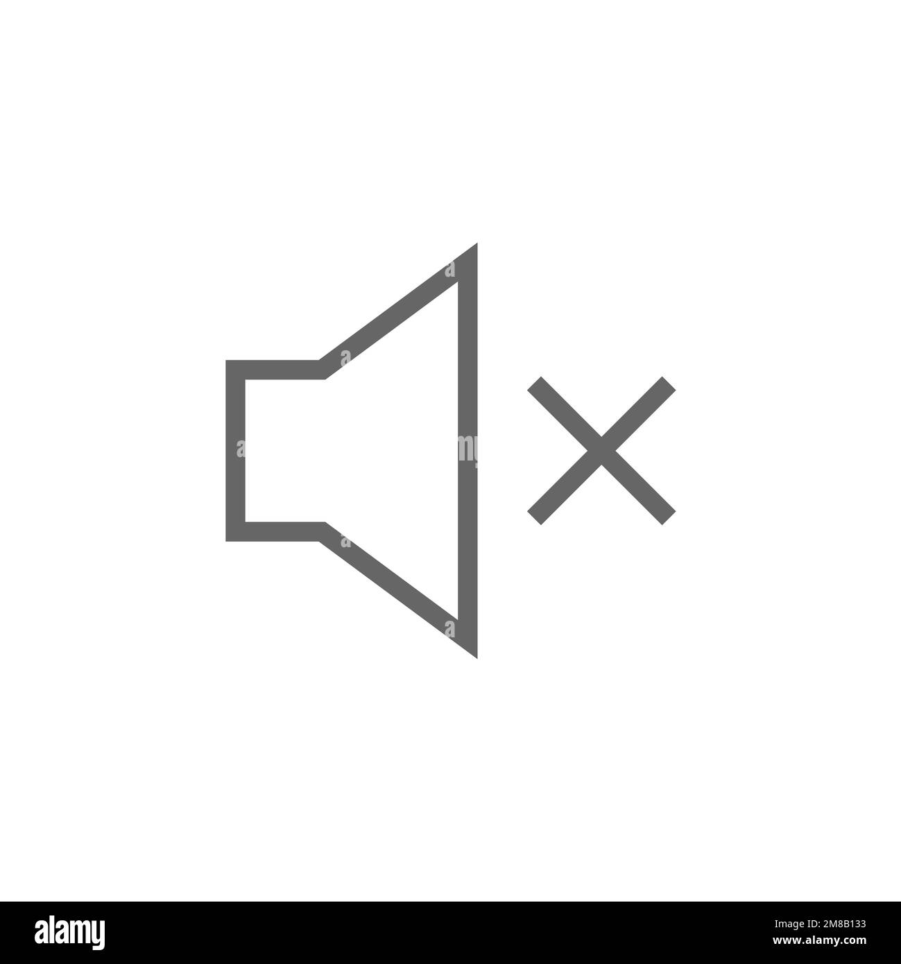 Mute icon in flat style, vector illustration Stock Vector Image & Art ...