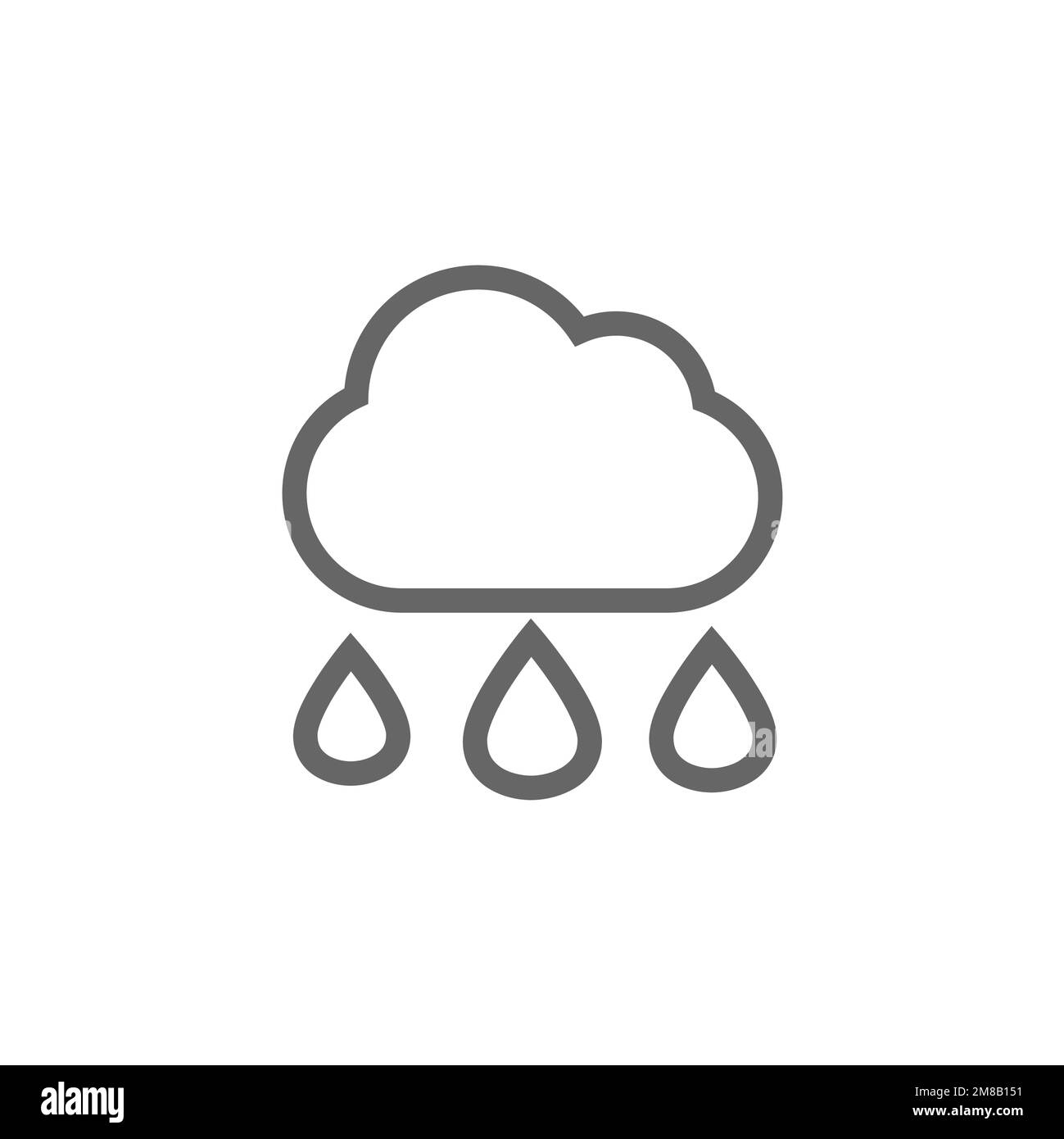 Rain icon in flat style, vector illustration Stock Vector Image & Art ...