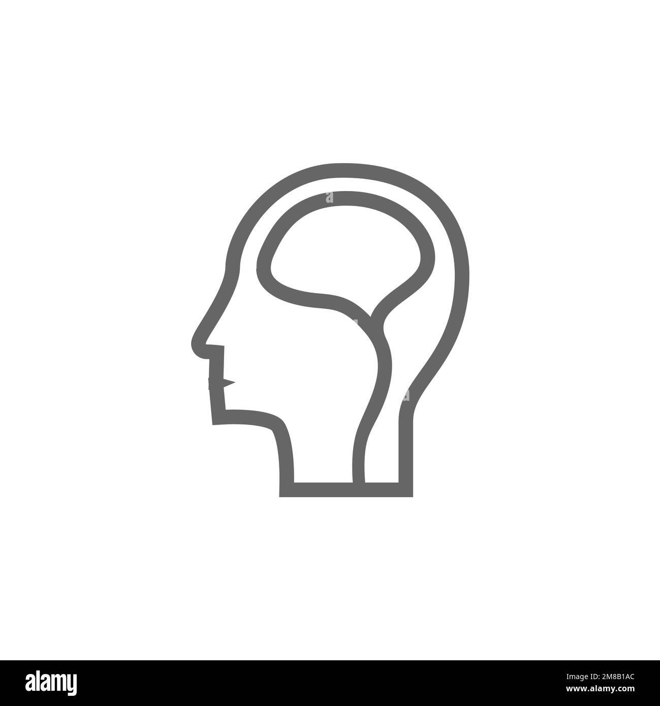 Brain thinking icon, graphic resource template, vector illustration ...