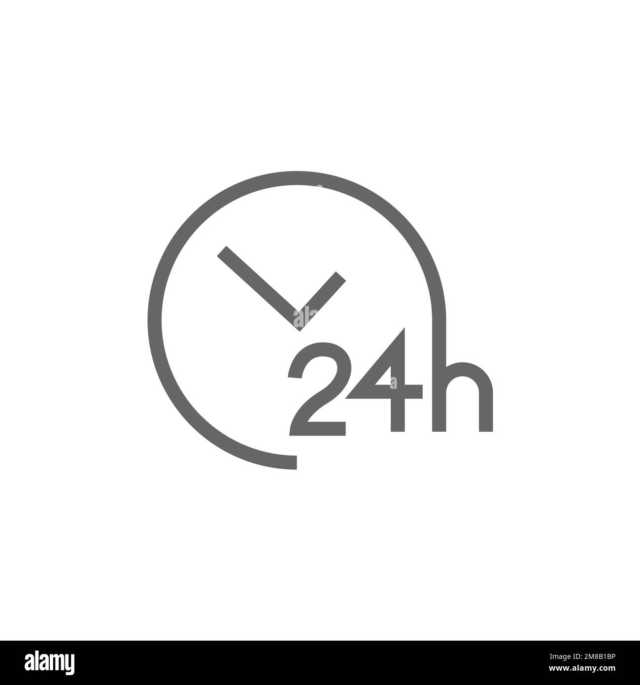 24 hour icon, all day service graphic resource template, vector ...