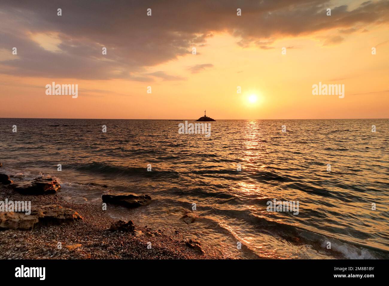 mitikas, mytikas preveza, a small village on the ionian sea, with a ...