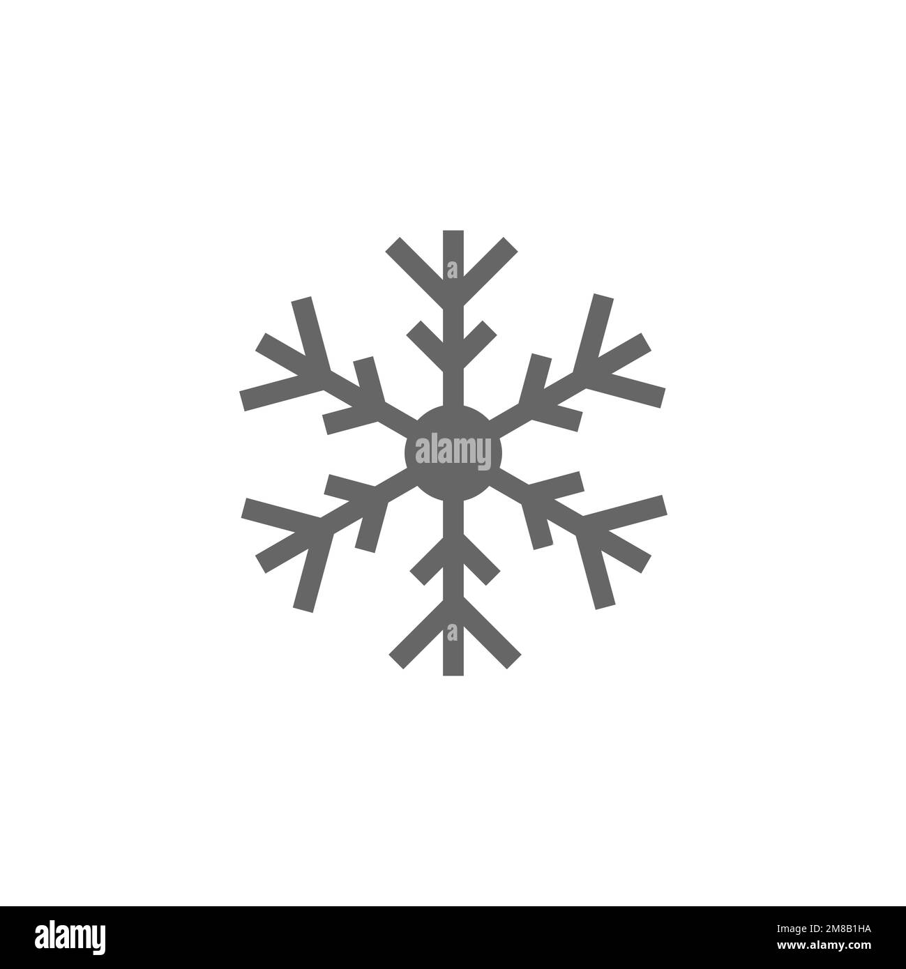 Snowflake icon in flat style, vector illustration Stock Vector Image ...