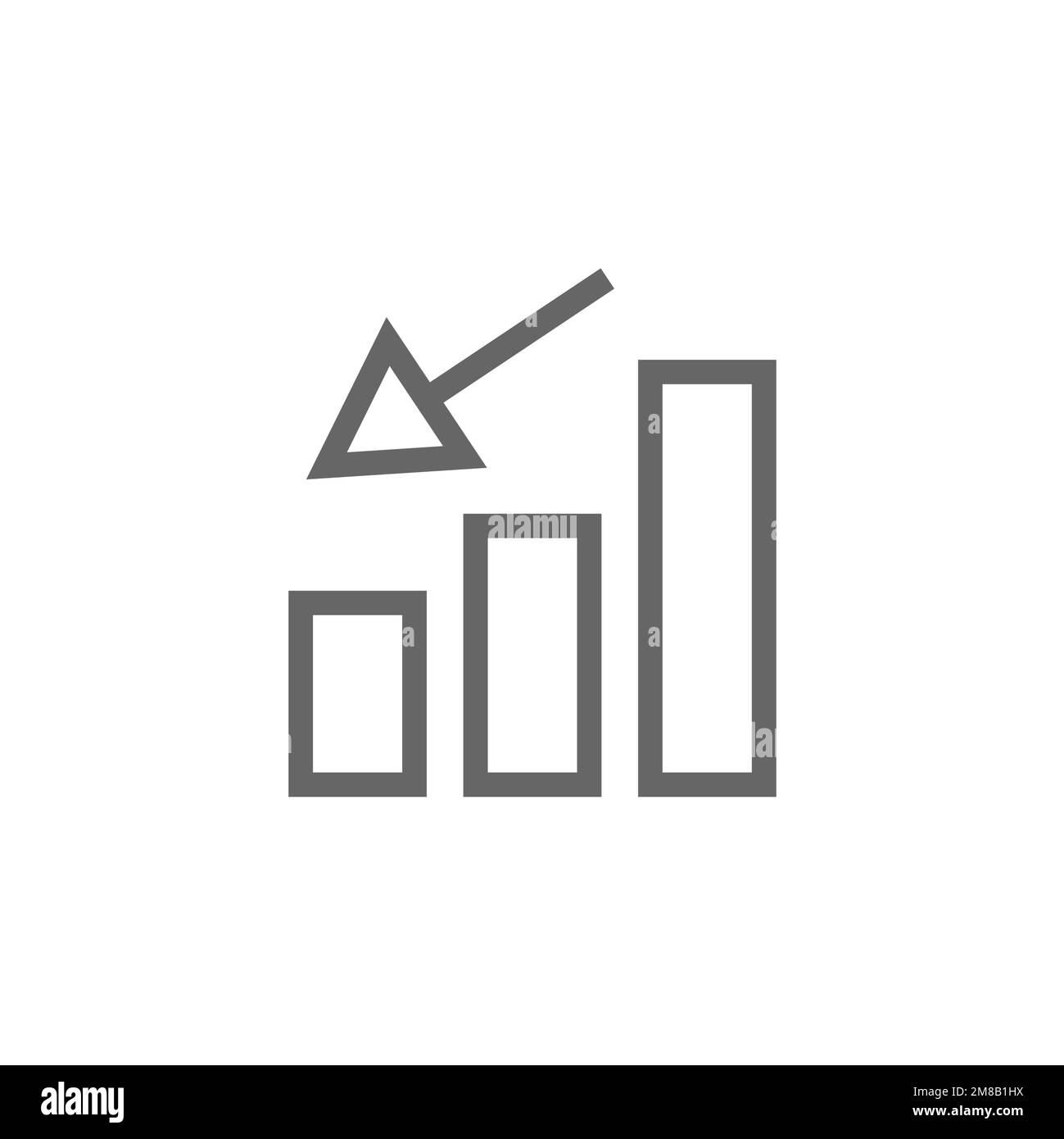 Chart reduction icon in flat style, vector illustration Stock Vector ...