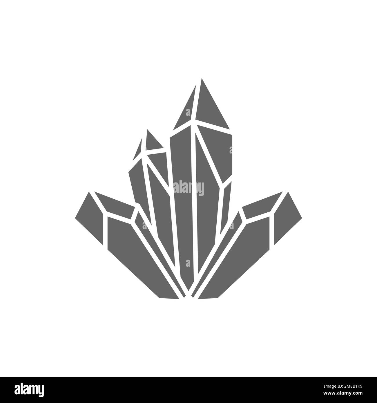 Crystal icon in flat style, vector illustration Stock Vector Image ...