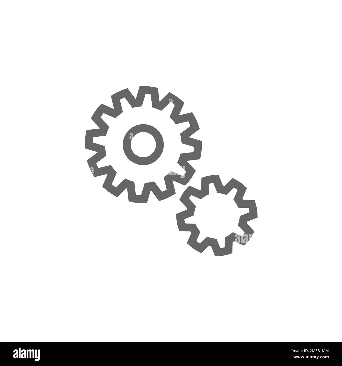 Settings icon in flat style, vector illustration Stock Vector Image ...
