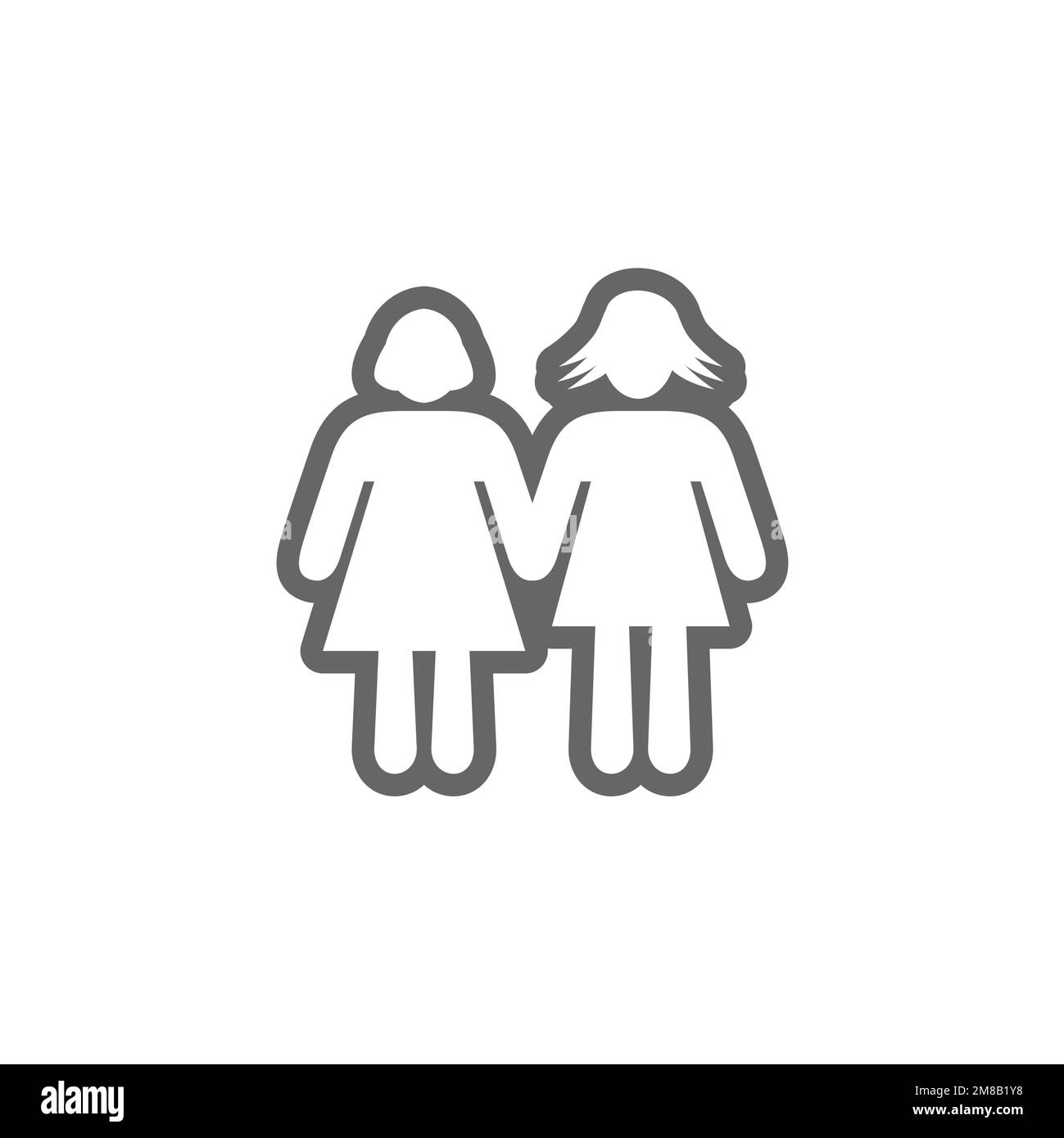 Girlfriends icon, graphic resource template, vector illustration Stock ...