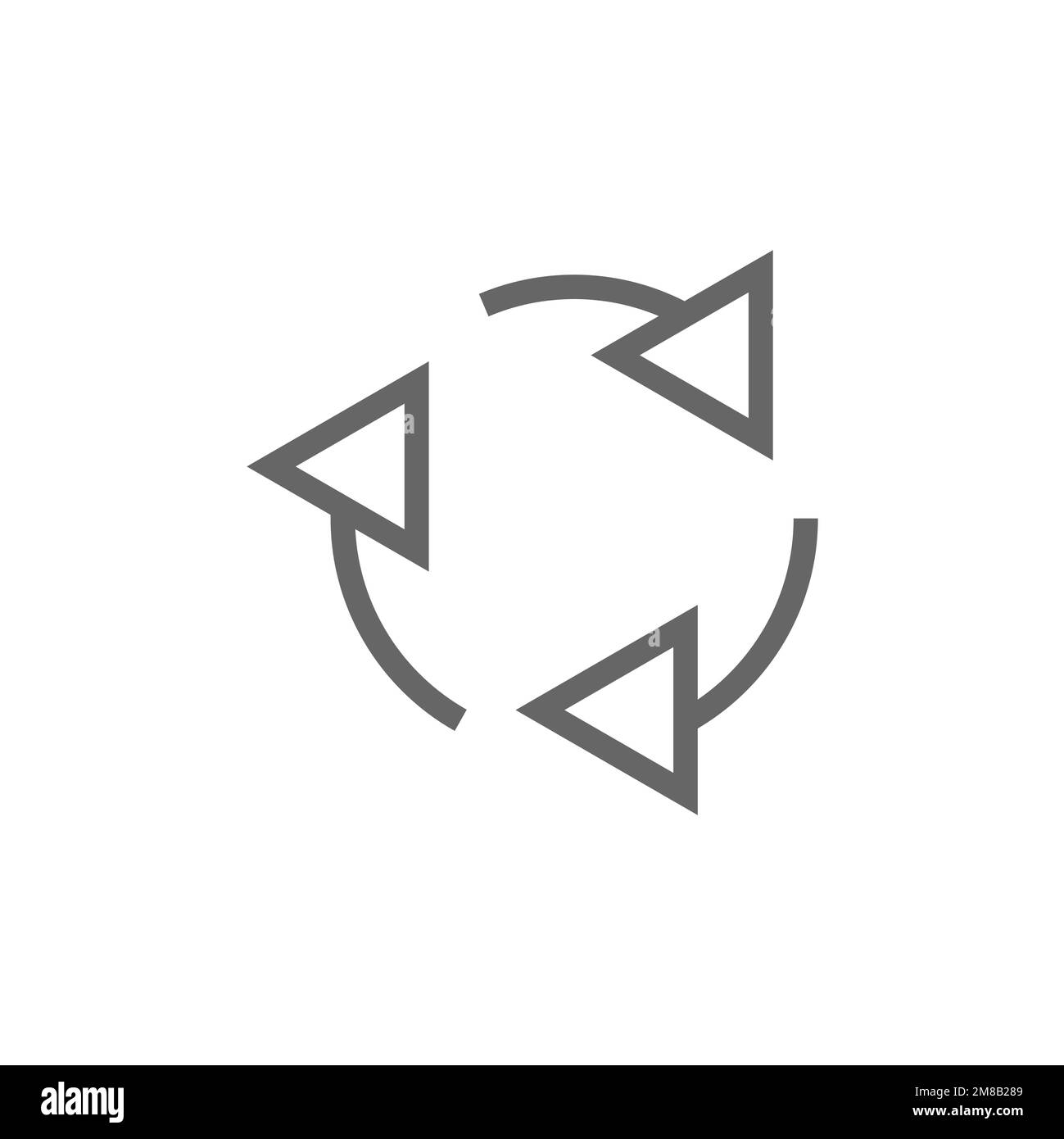 Recycle arrow icon in flat style, vector illustration Stock Vector ...