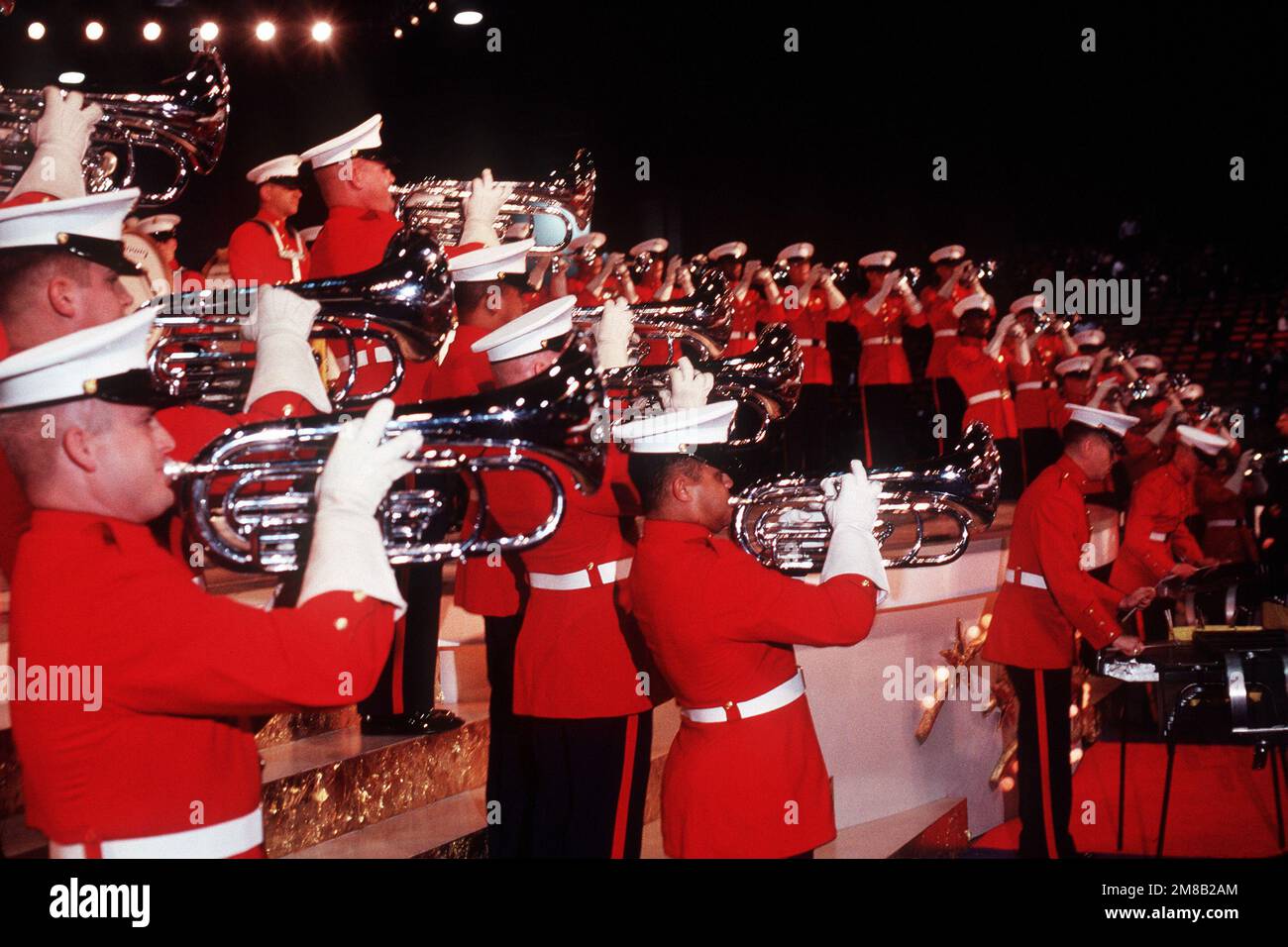 The U.S. Marine Corps Band performs at one of the Inauguration Day ...