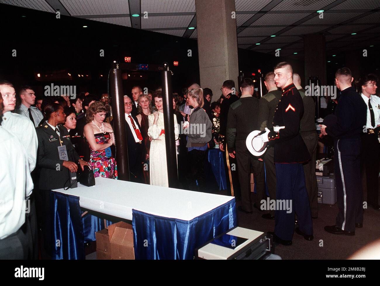 Guests attending an Inauguration Day function for George H.W. Bush ...