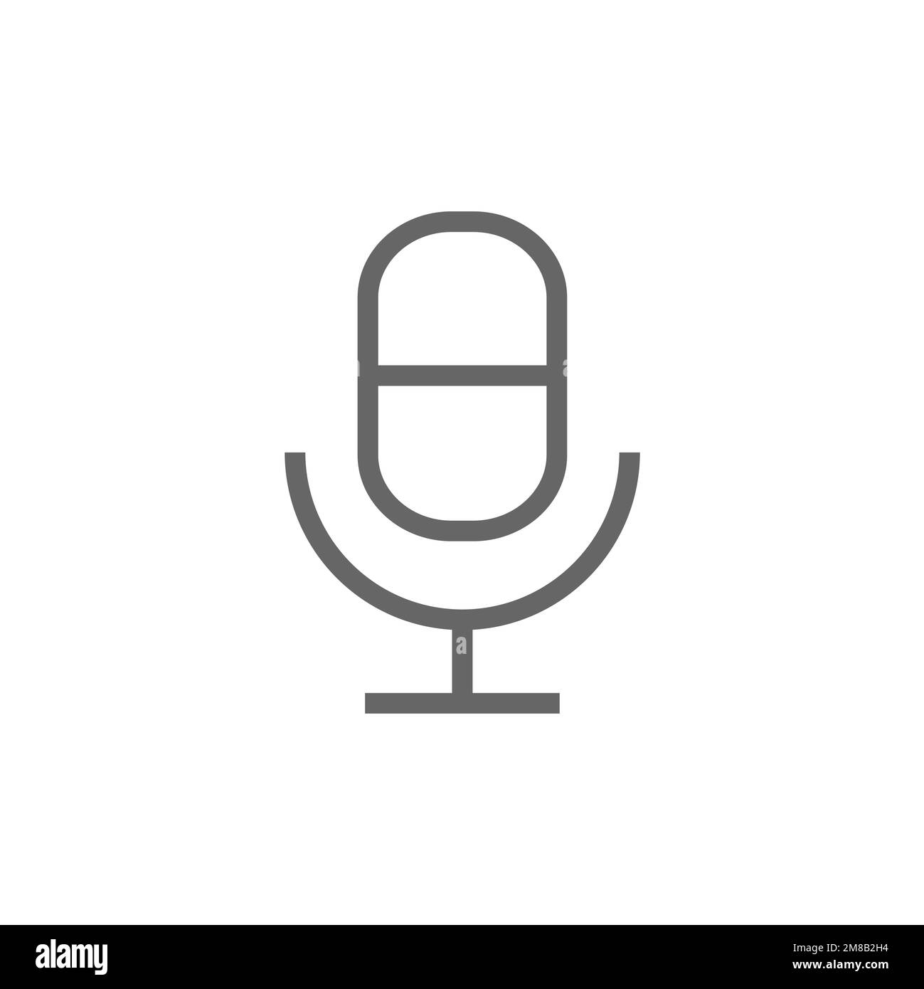 Microphone icon in flat style, vector illustration Stock Vector Image ...