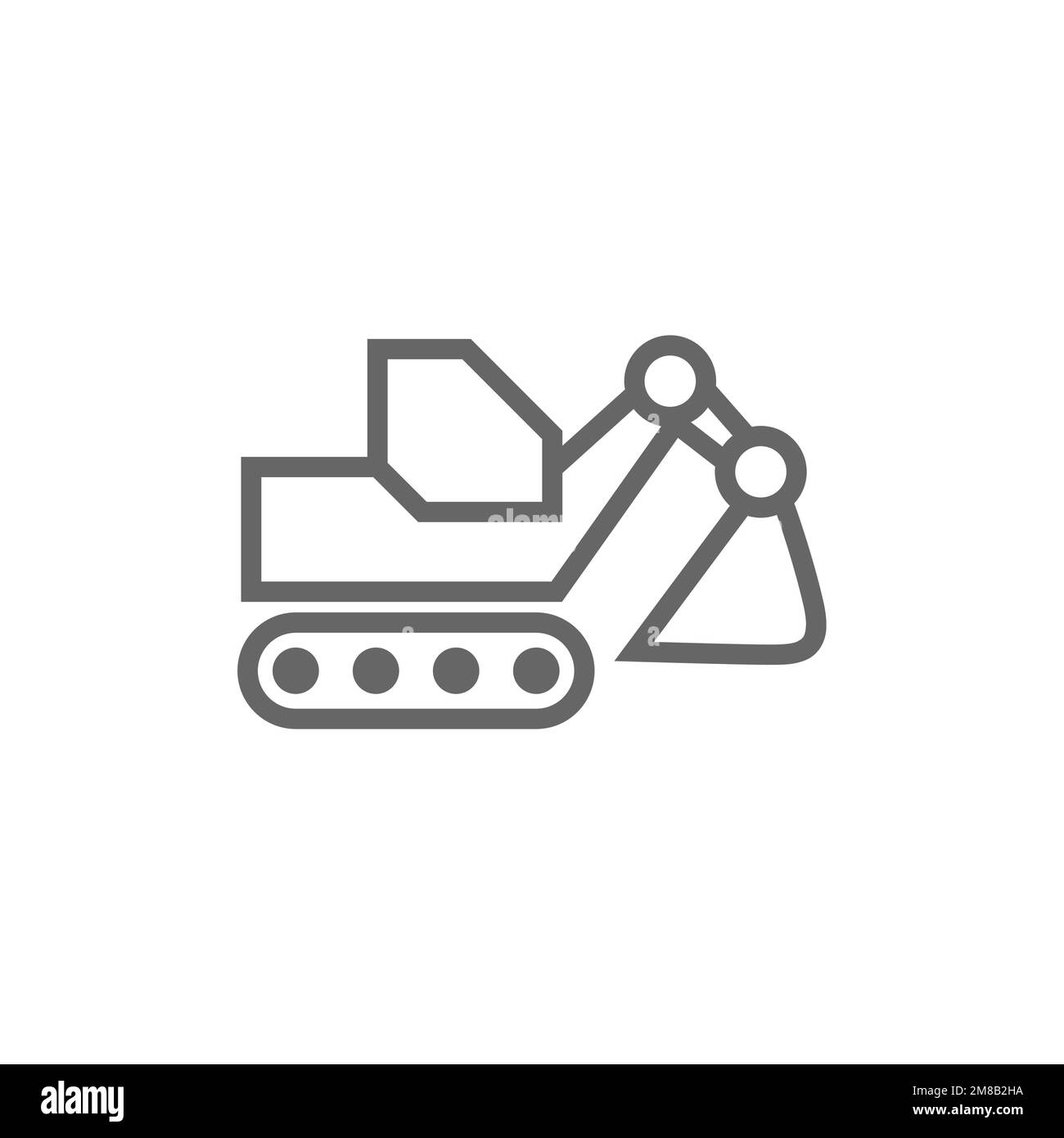 Excavator icon, construction engineering graphic resource template ...