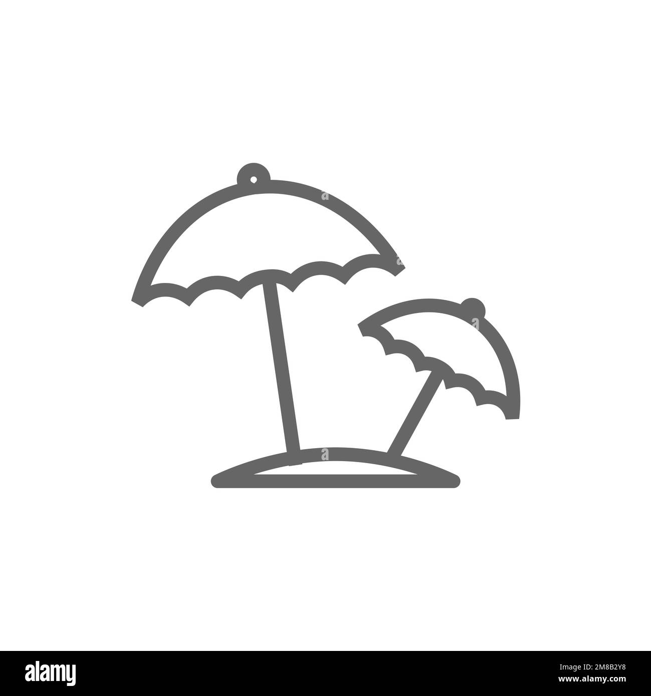 Vacation icon, parasol graphic resource mockup, vector illustration ...