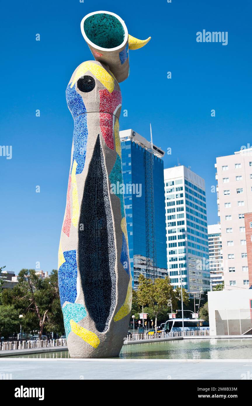 Joan miro sculpture parc de montjuic hi-res stock photography and ...