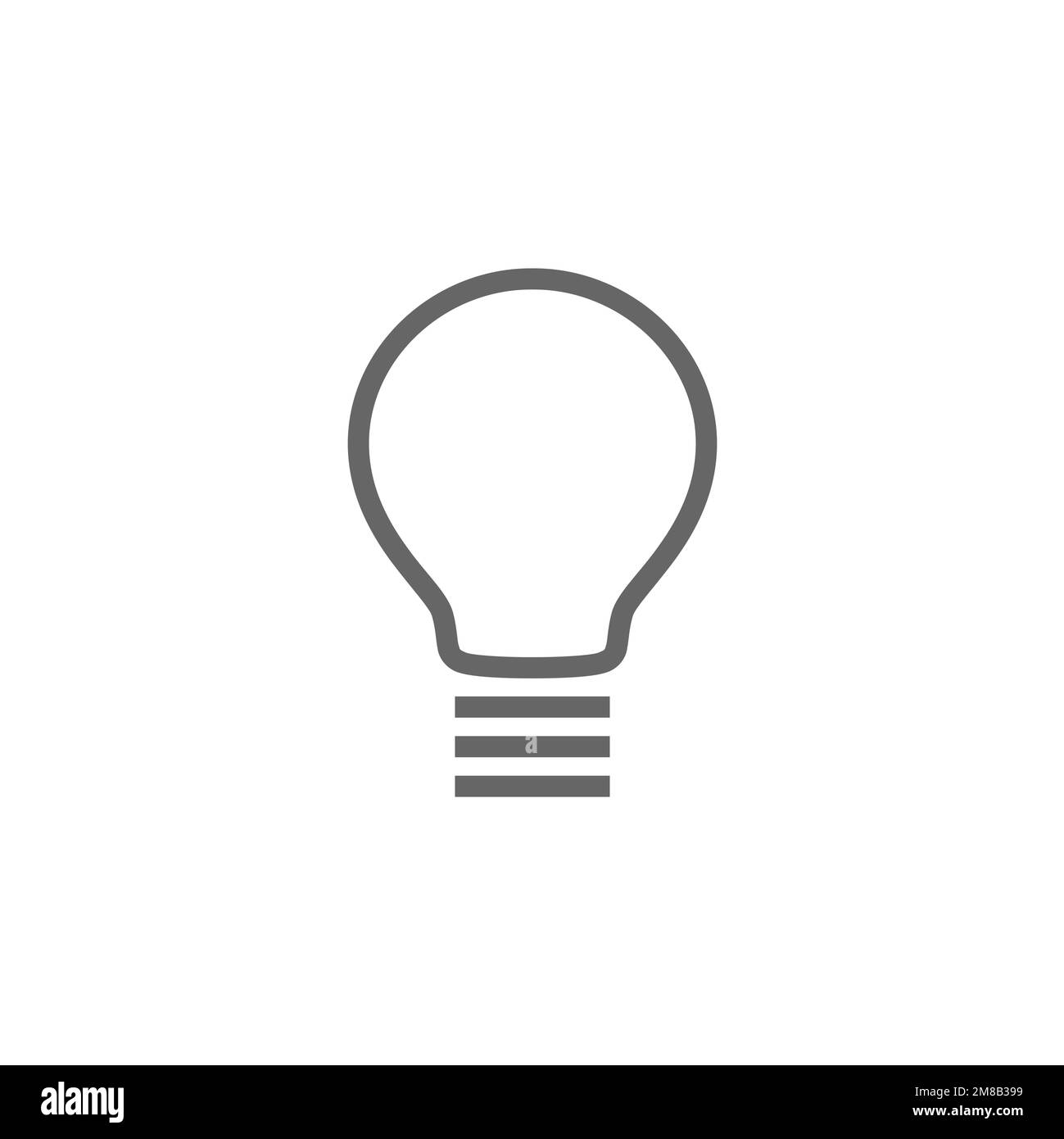 Light bulb icon, idea graphic resource template, vector illustration ...