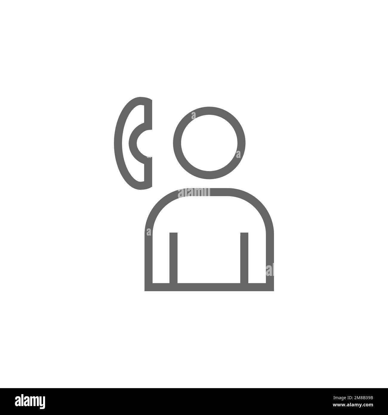 User making phone call icon, service consultation graphic resource ...