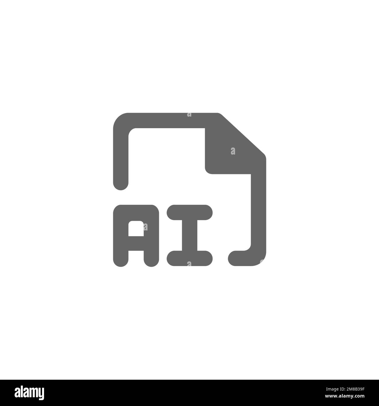 ai file type flat icon, graphic resource template, vector illustration ...