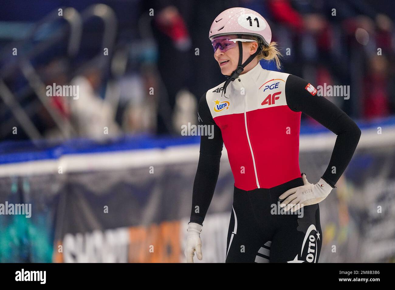 GDANSK, POLAND - JANUARY 13: Natalia Maliszewska of Poland competing on ...