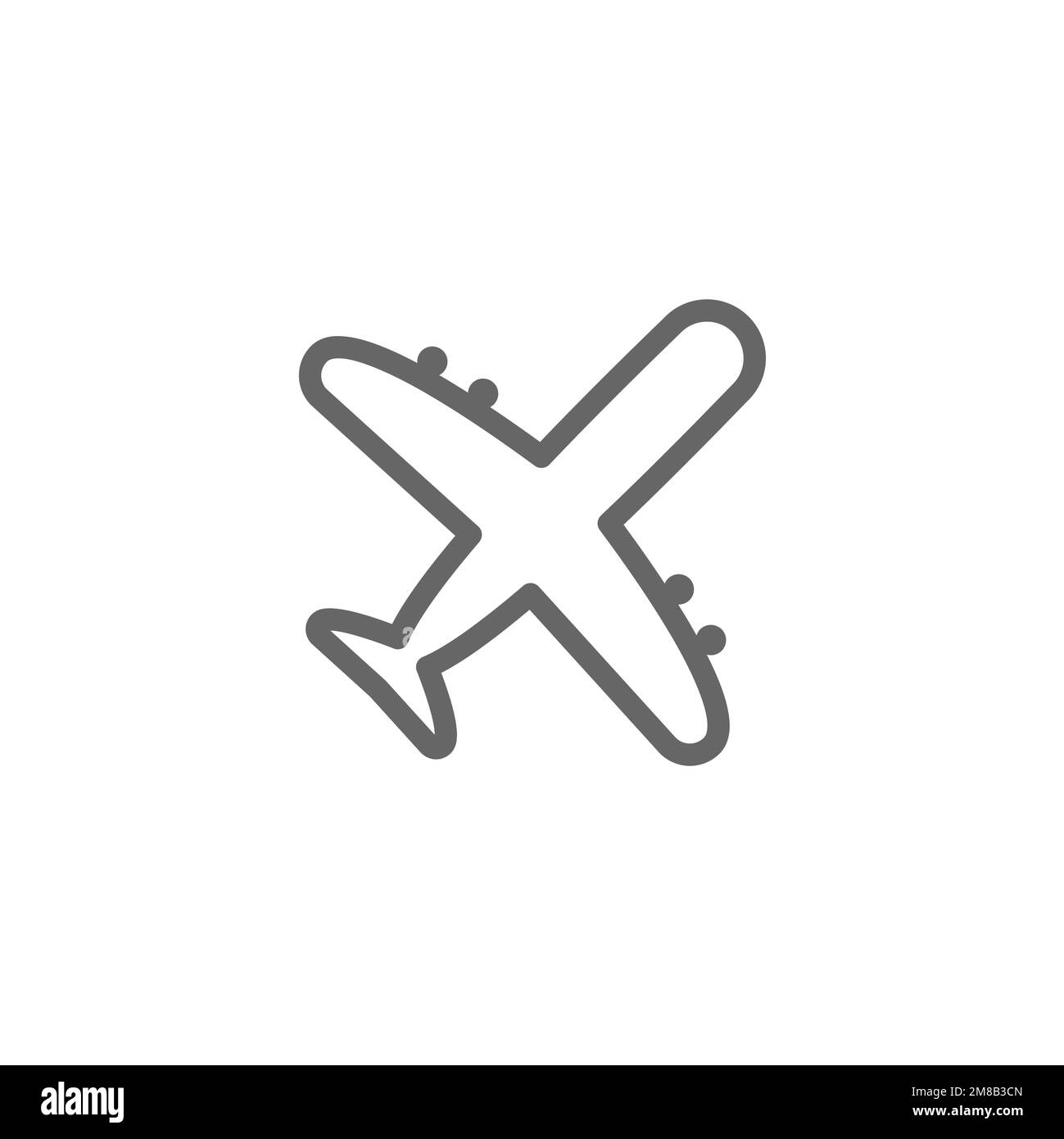 Airplane icon, mockup of flight graphic resource, vector illustration ...