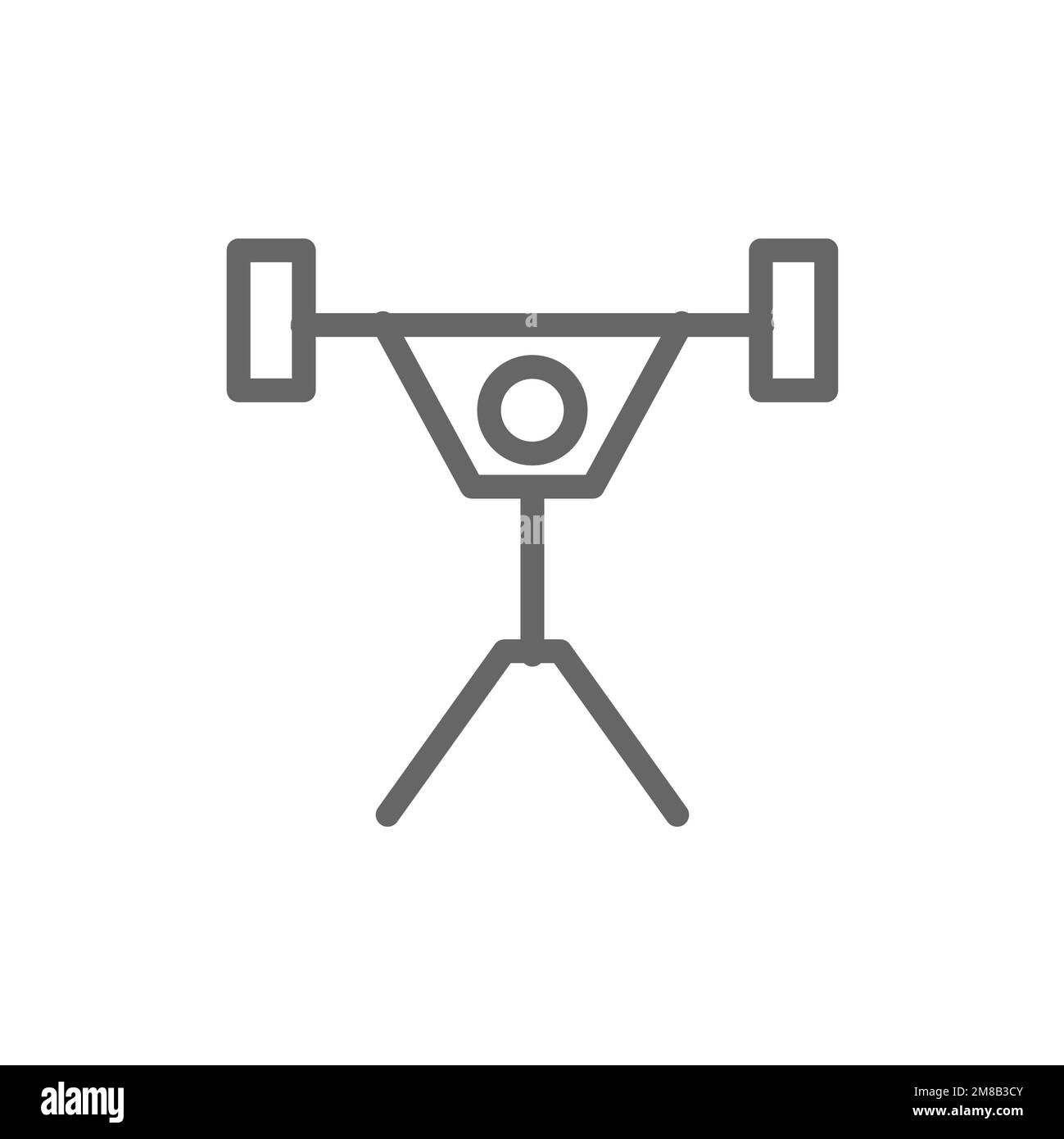 Weightlifting icon, sports competition graphic resource template ...